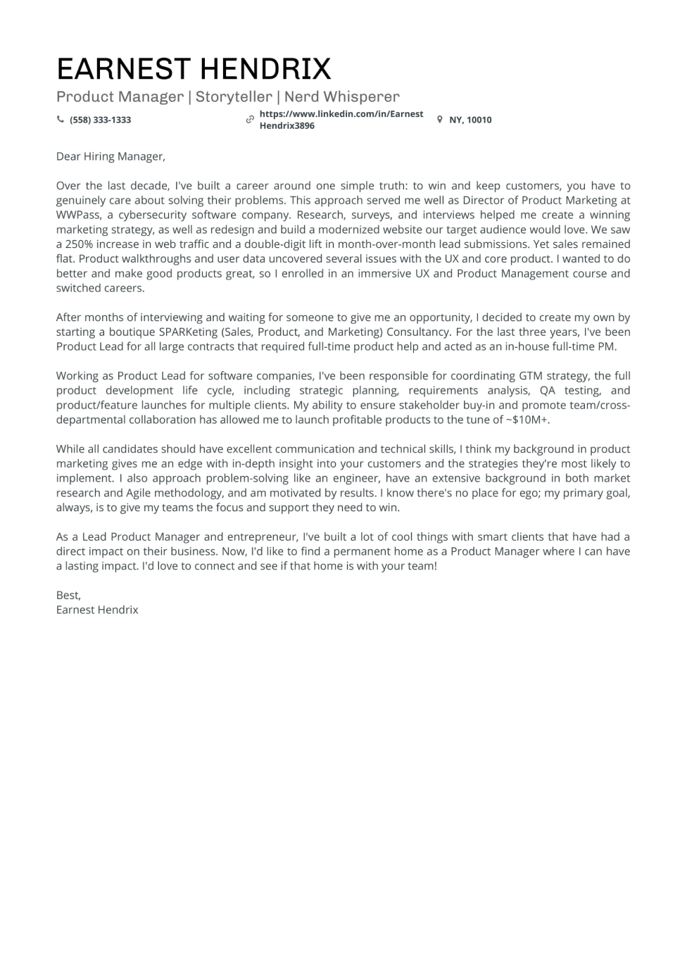 Great Cover Letter Templates Infoupdate