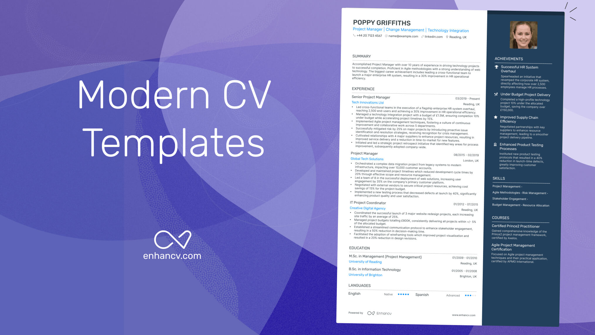 10+ Modern CV (Curriculum Vitae) Templates for UK Job Applicants | PDF ...