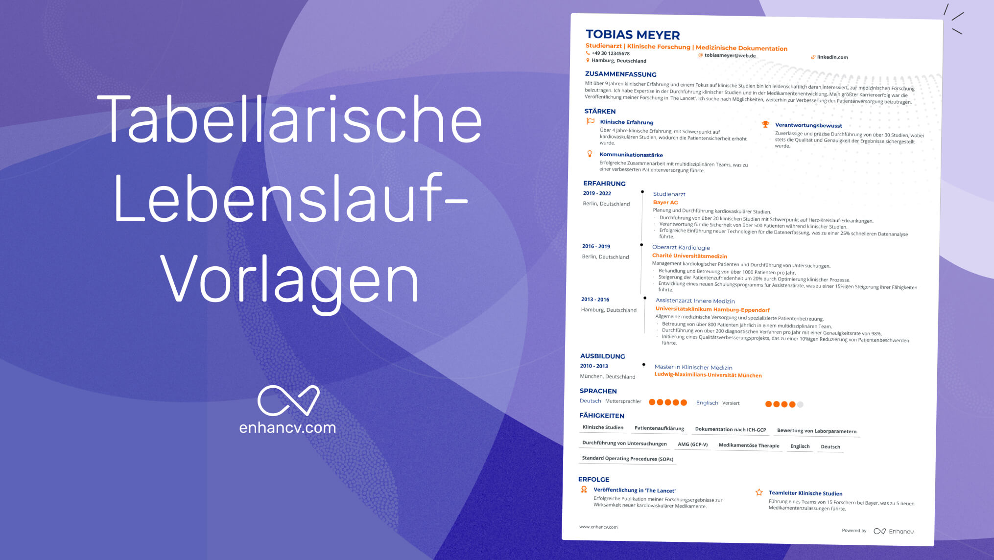 Tabellarischer Lebenslauf: Aufbau, Tipps & Vorlagen