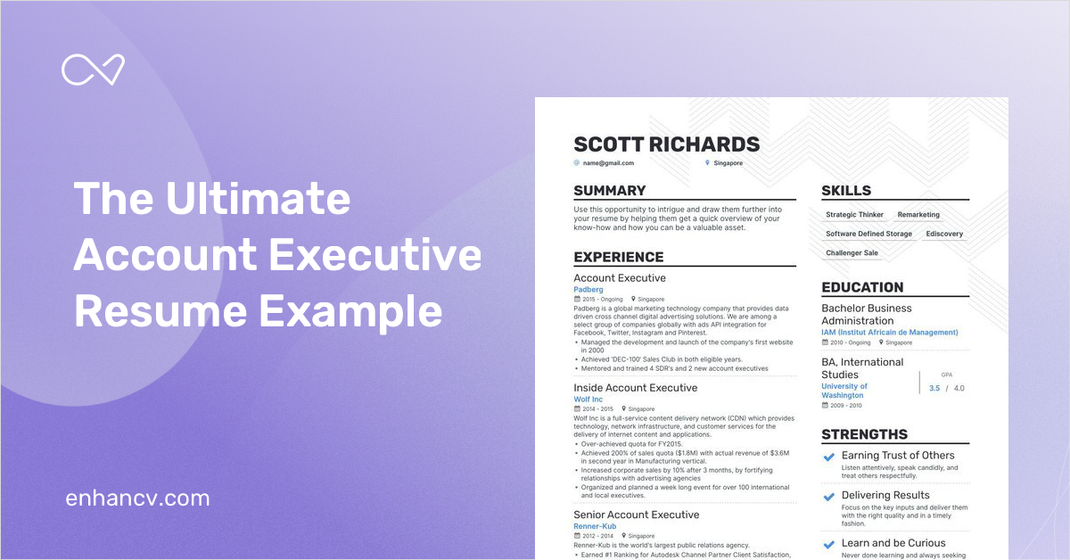 12 Account Executive Resume Examples & Guide for 2023