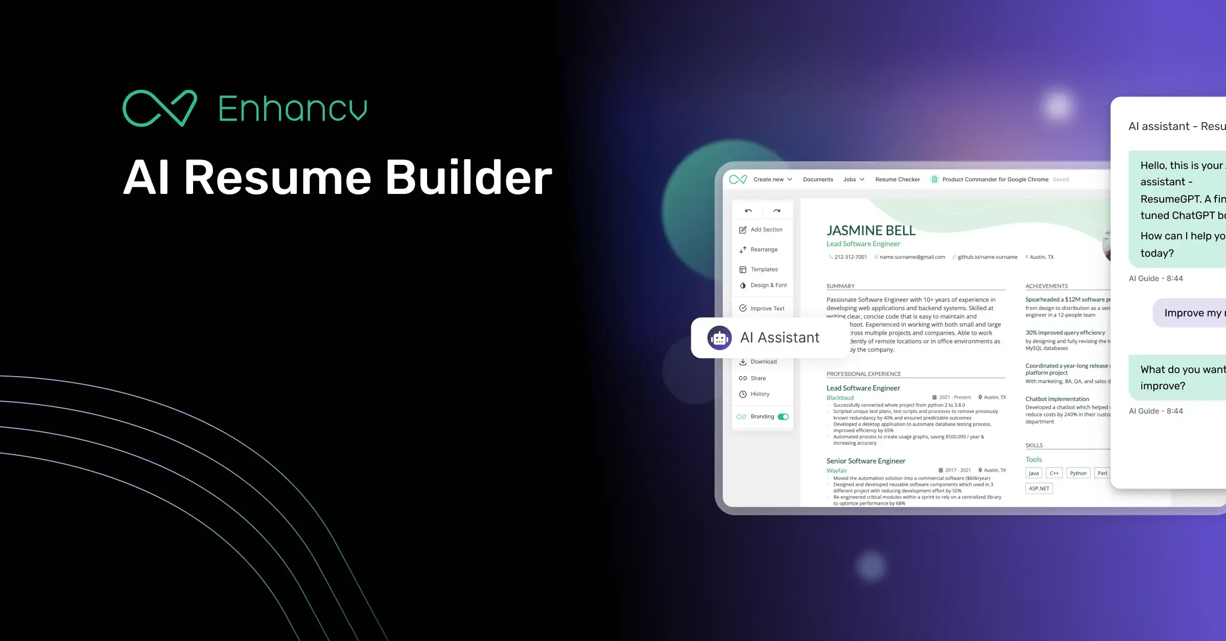 AI CV Builder for the UK | Best GPT AI CV Maker | Enhancv