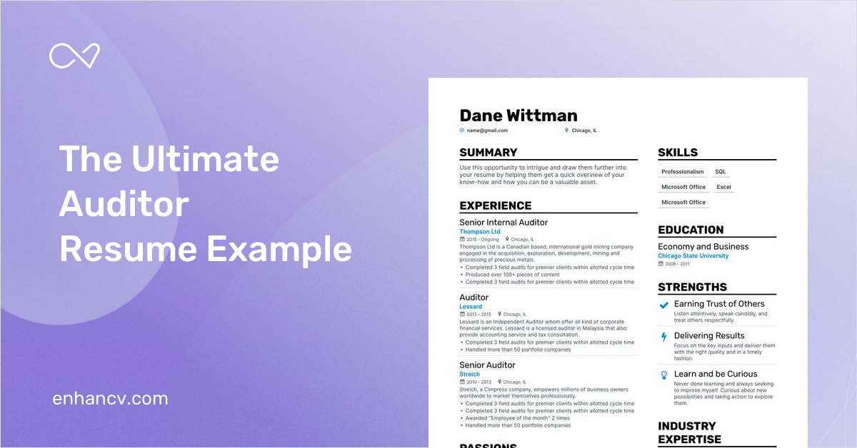 5 Auditor Resume Examples & Guide for 2023