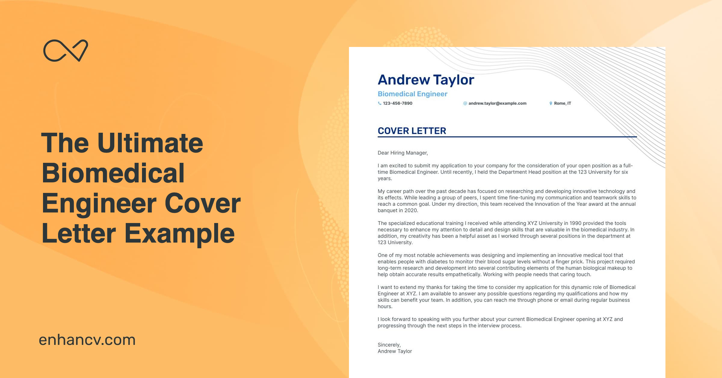 Real Biomedical Engineer Cover Letter Example For 2023