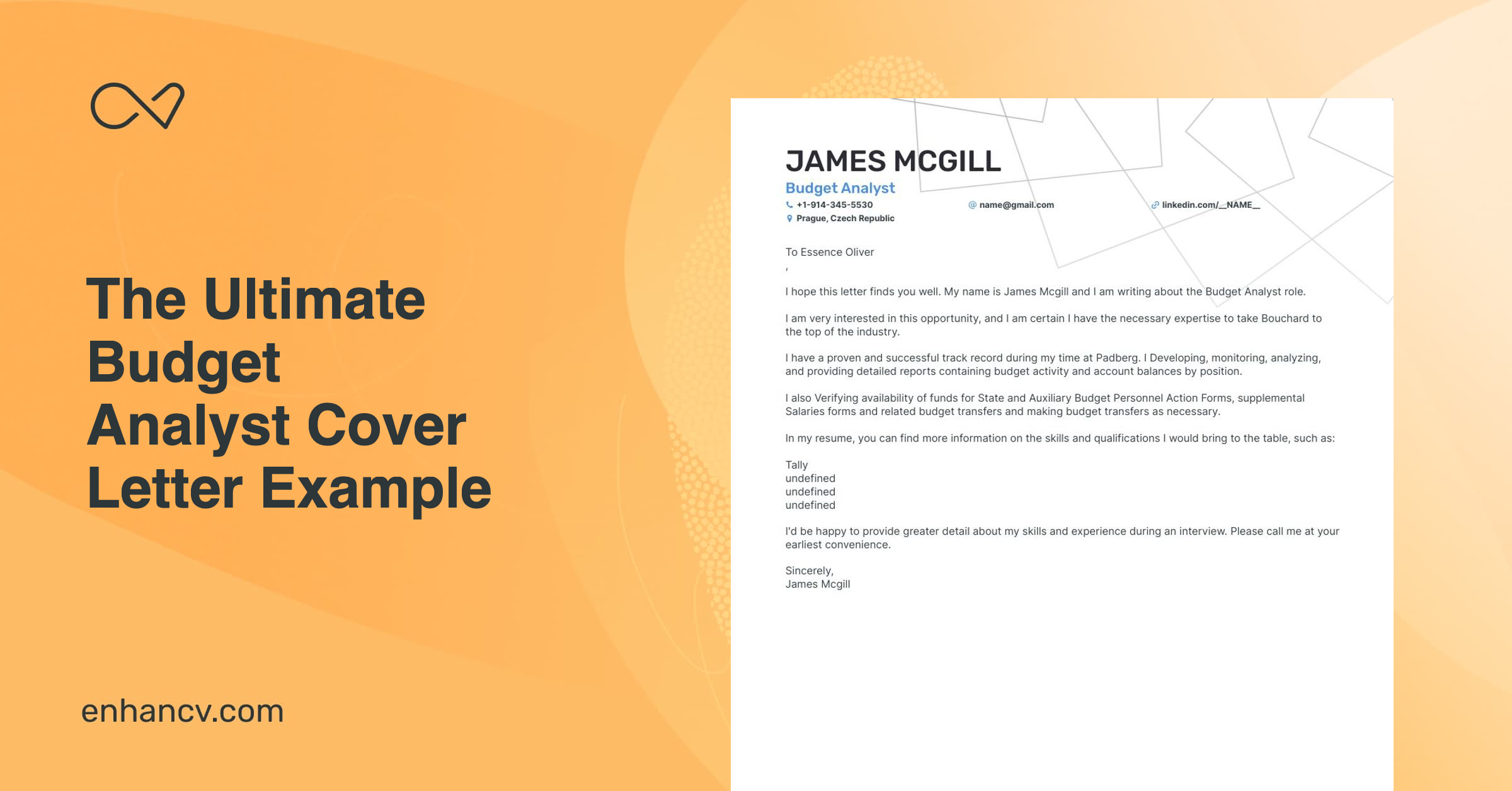 Real Budget Analyst Cover Letter Example For 2023