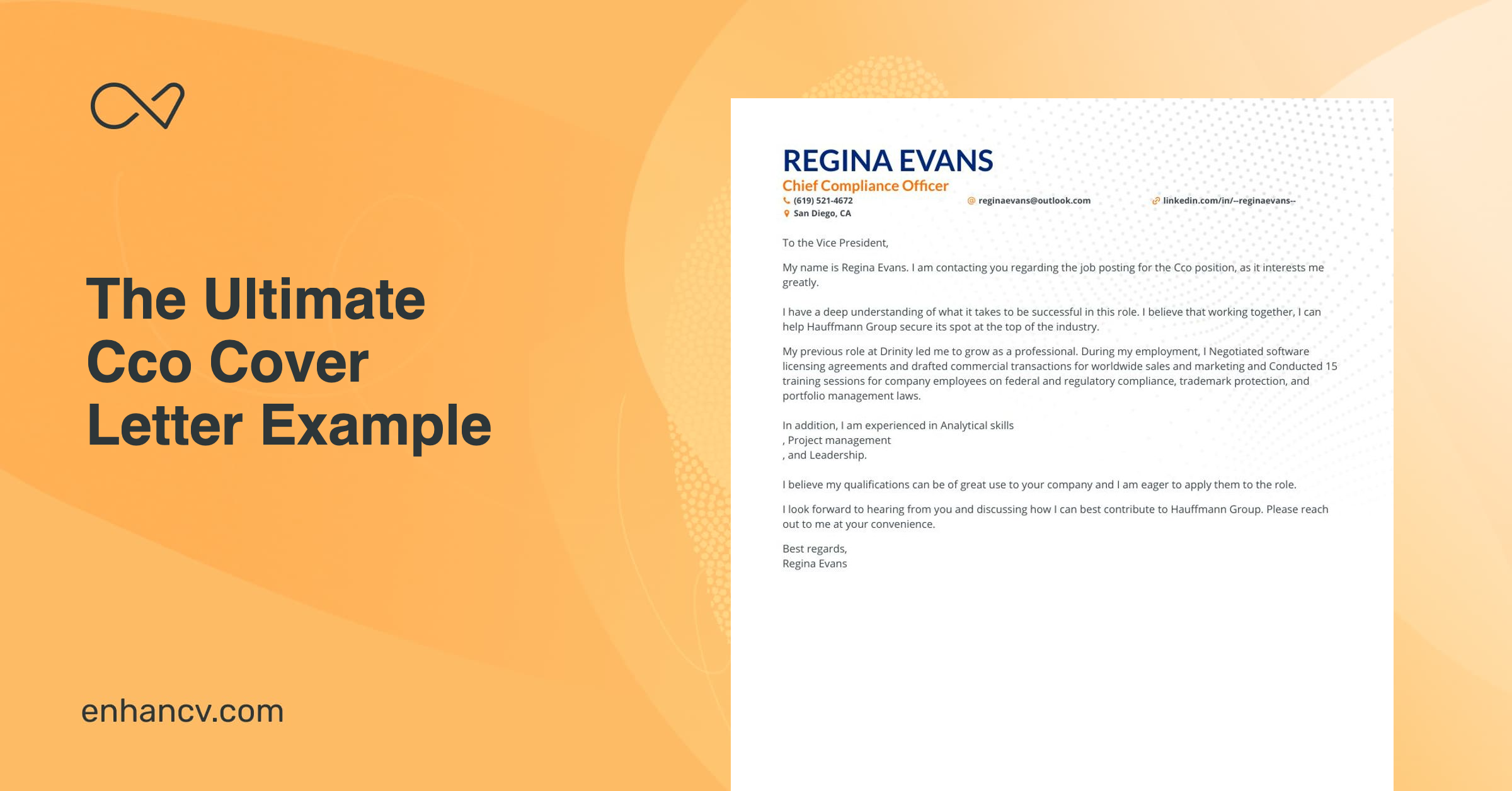 Real Cco Cover Letter Example For 2024
