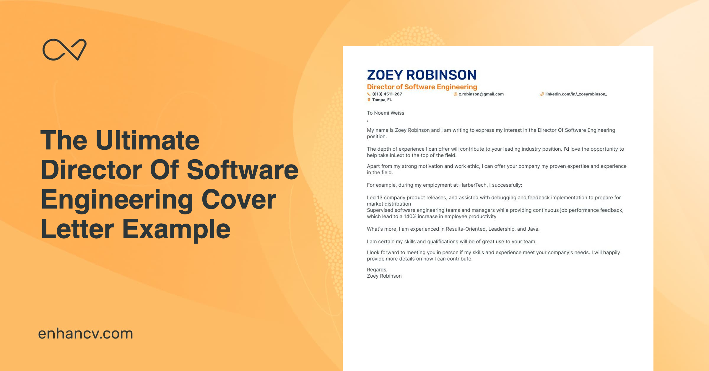 Real Director Of Software Engineering Cover Letter Example for 2023