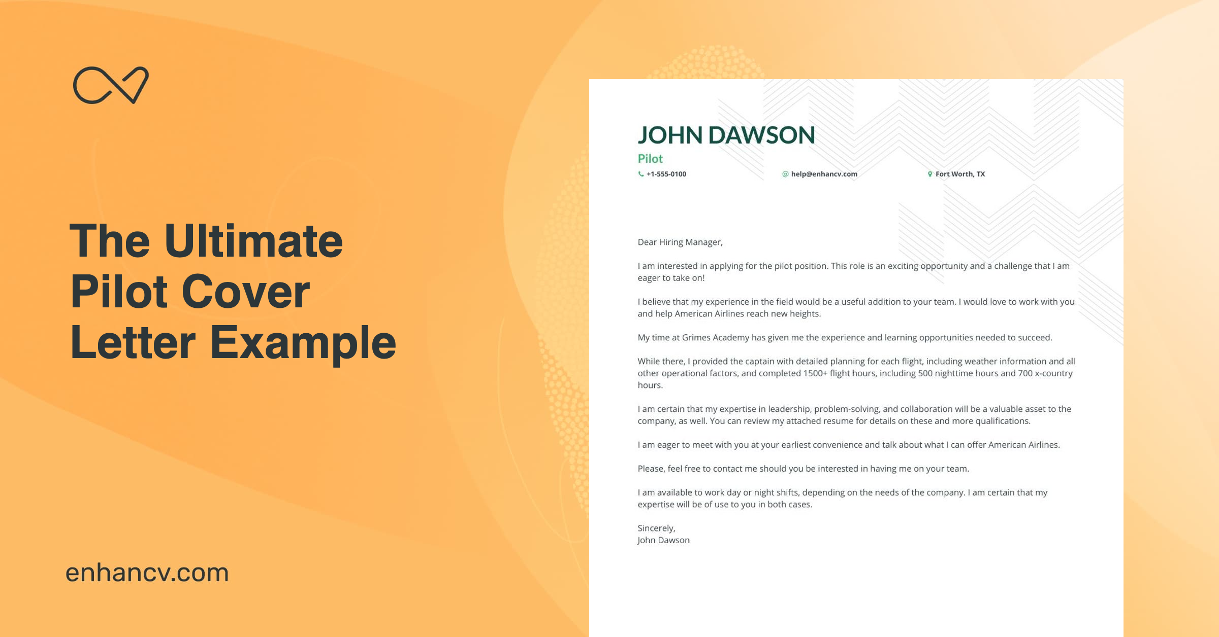 Real Pilot Cover Letter Example For 2023