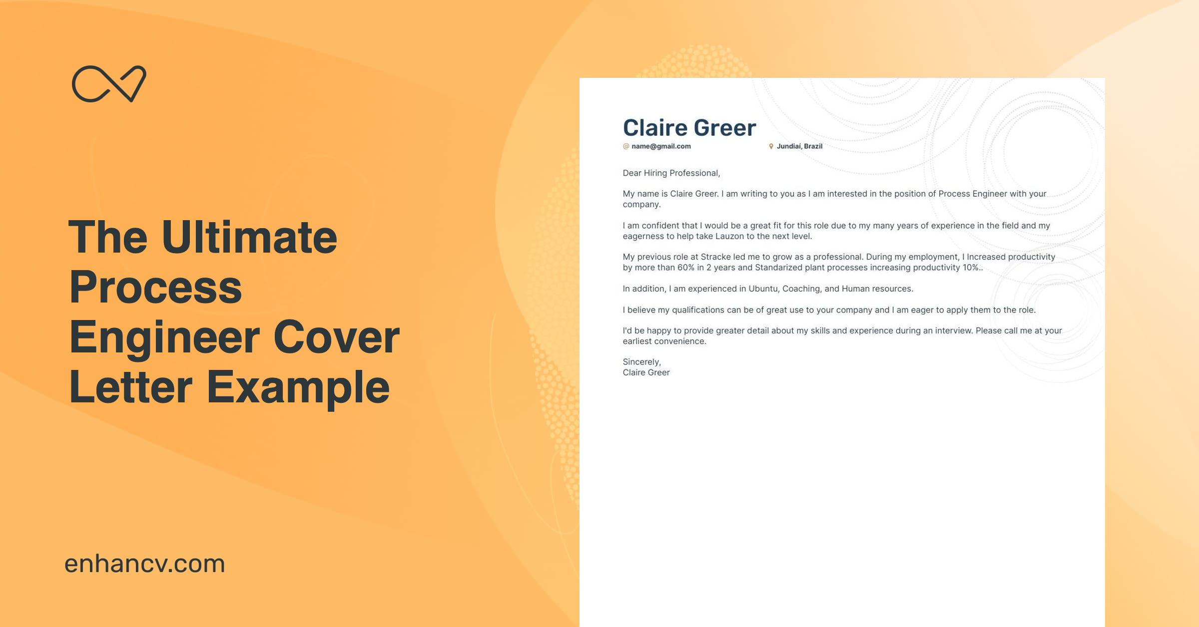 Real Process Engineer Cover Letter Example for 2023