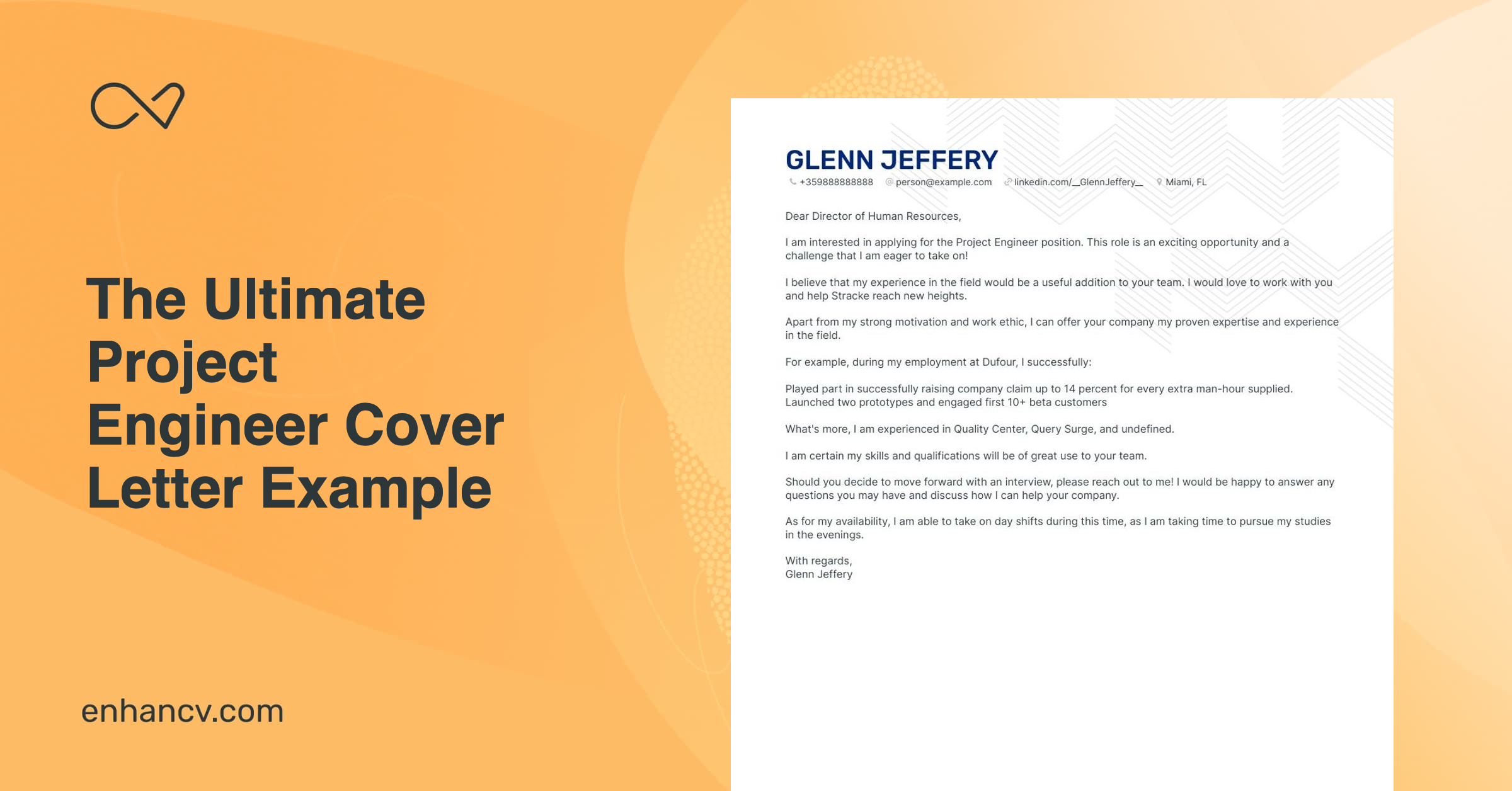 Real Project Engineer Cover Letter Example for 2024