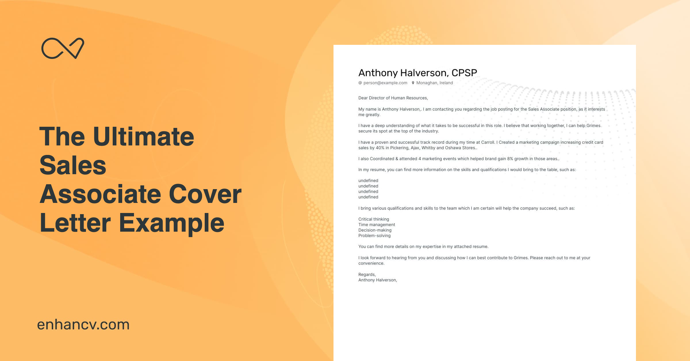 Real Sales Associate Cover Letter Example for 2023