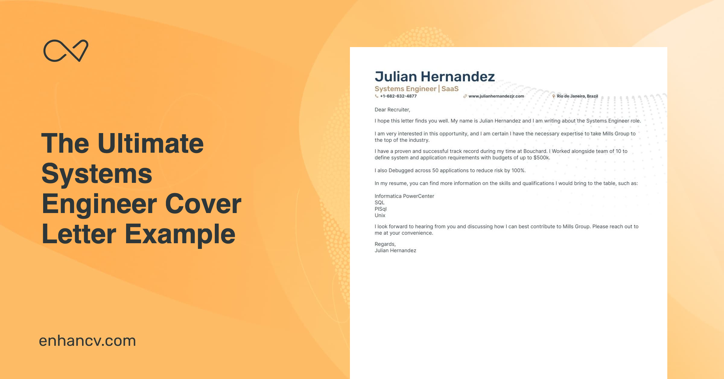 Real Systems Engineer Cover Letter Example for 2024