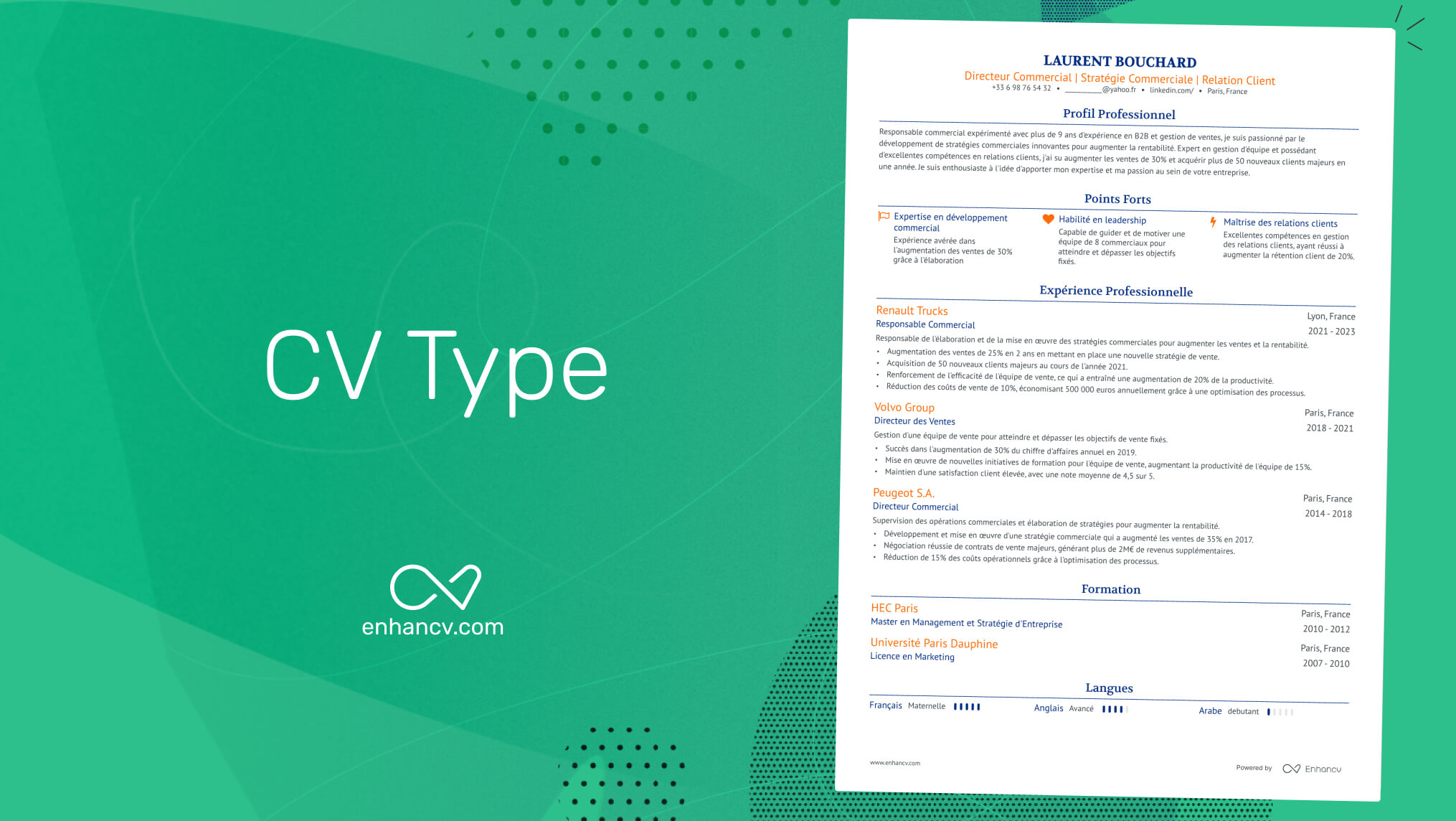 CV Type : Meilleures Pratiques en 2025 (+ Exemples)