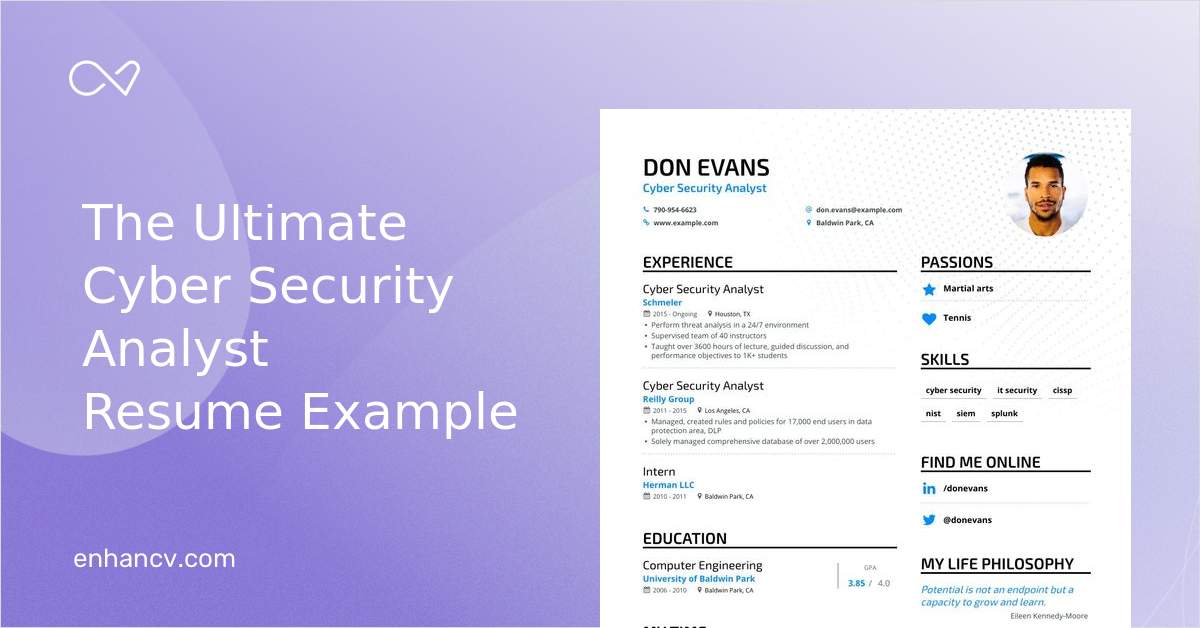 7 Cyber Security Analyst Resume Examples & Guide for 2023