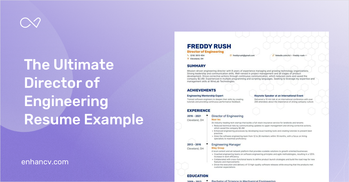 5 Director of Engineering Resume Examples & Guide for 2023