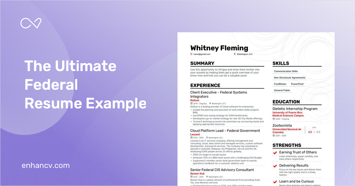 5 Federal Resume Examples & Guide for 2023