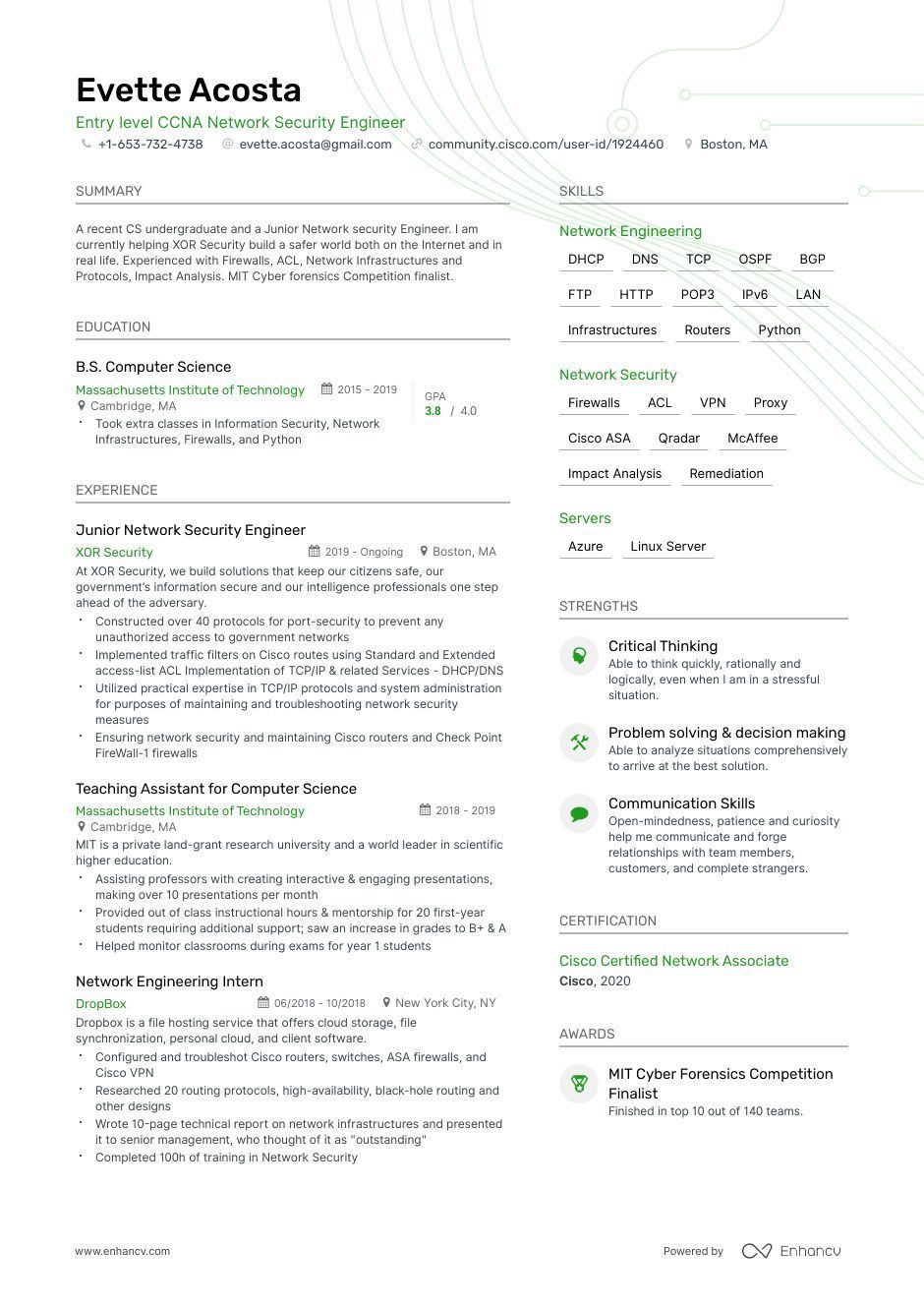Computer Science Resume Examples & Guide for 2023 (Layout, Skills ...
