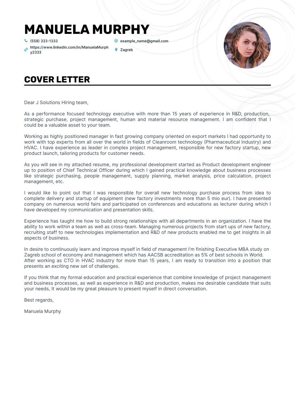 Top COO Cover Letter Examples for 2024
