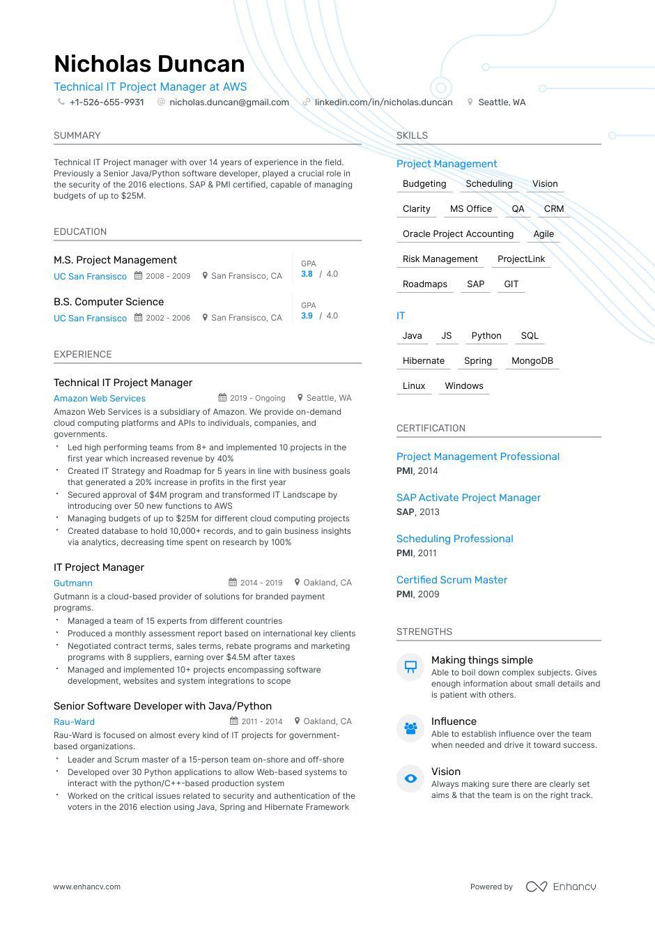 IT Project Manager Resume Examples & Top Advice (Layout, Skills ...