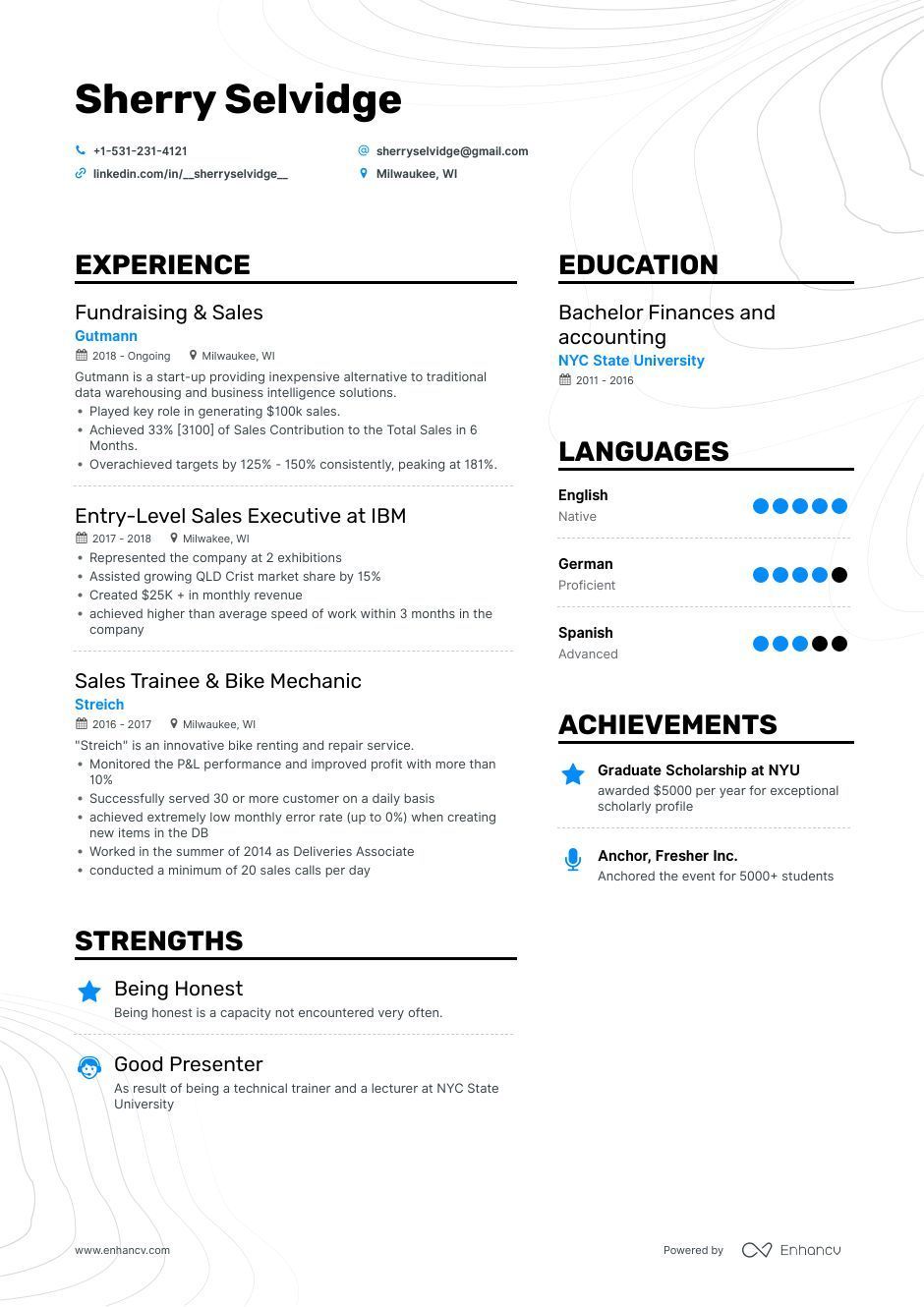 Sales Resume: Examples & How-To Guide (Layout, Skills, Keywords & Job ...