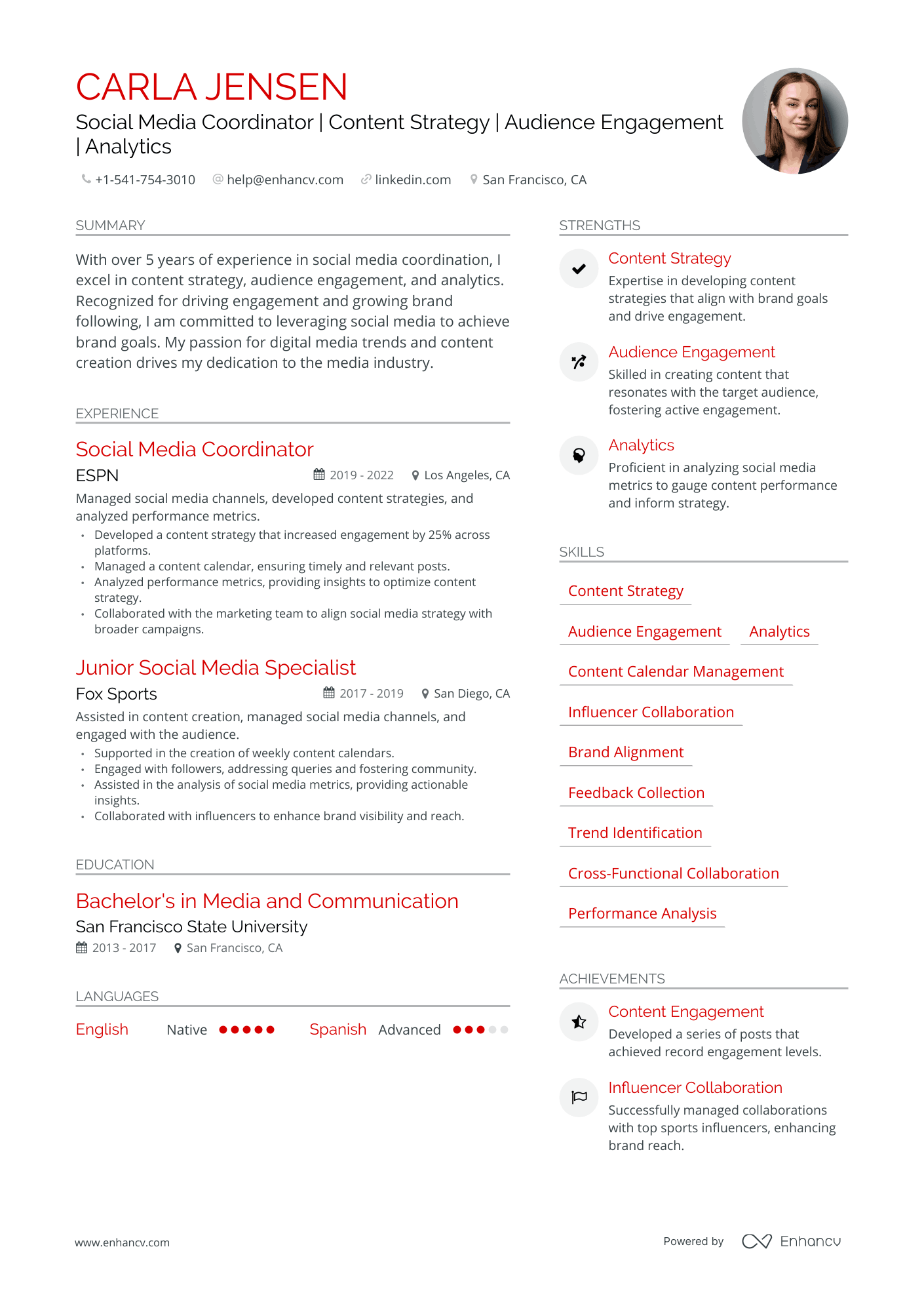5 Social Media Coordinator Resume Examples & Guide for 2024