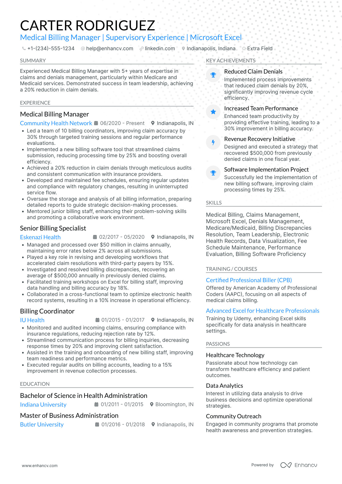21 Billing Manager Resume Examples & Guide for 2026
