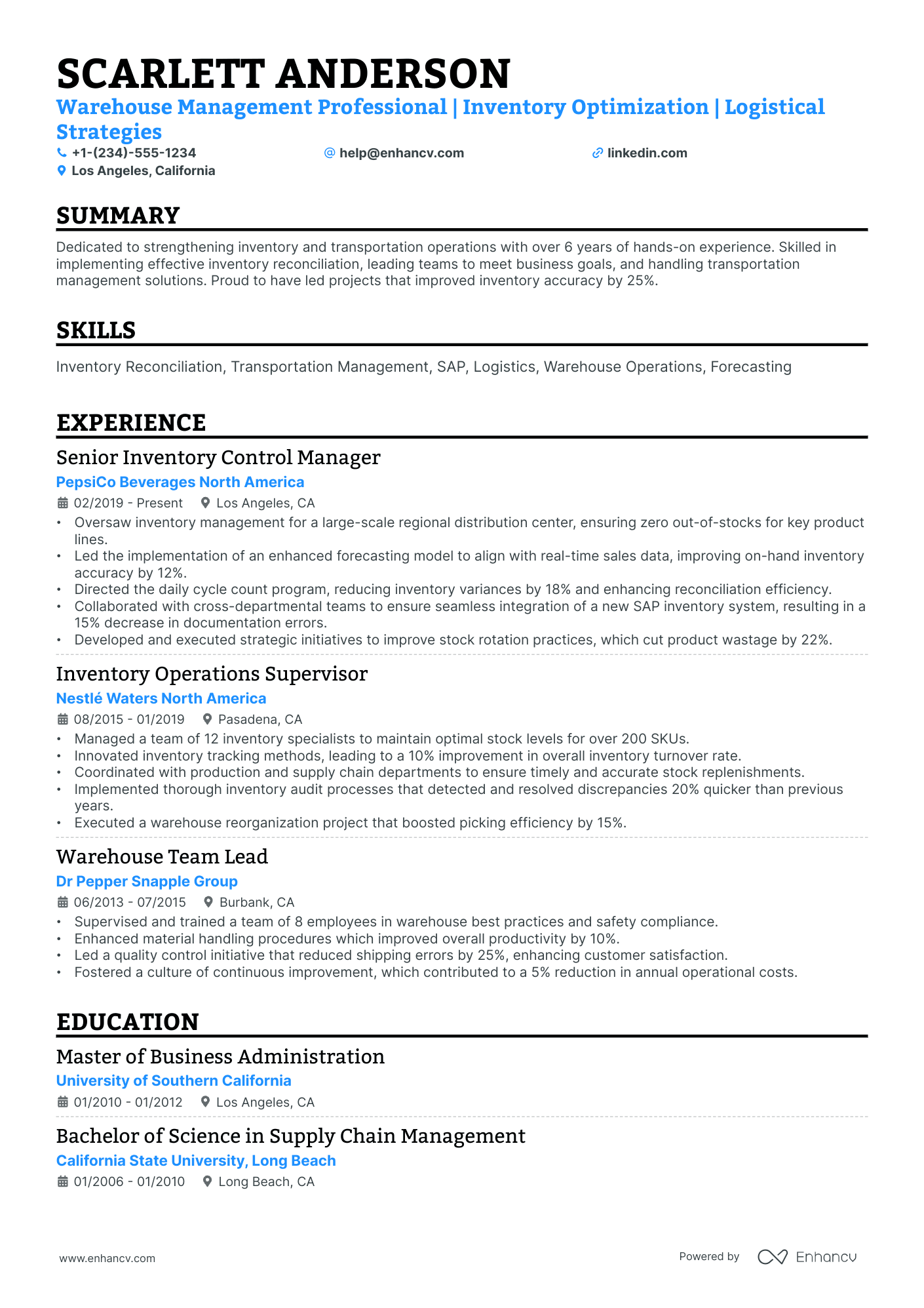 10 Transport Manager Resume Examples & Guide for 2025