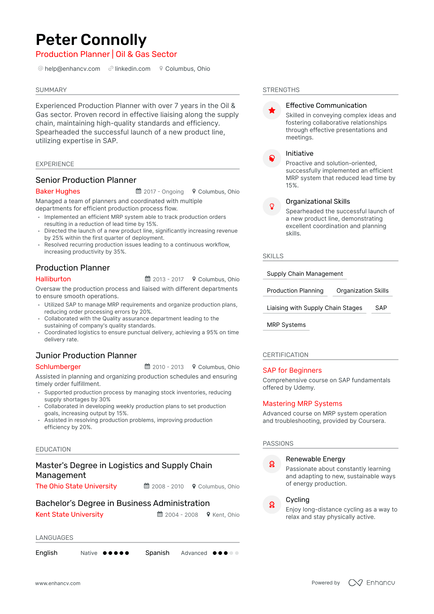 5 Production Planner Resume Examples & Guide for 2024