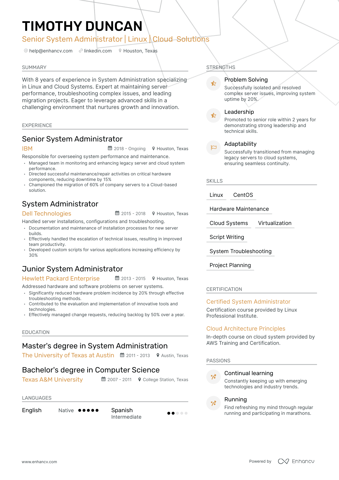 5 Linux System Administrator Resume Examples & Guide for 2024