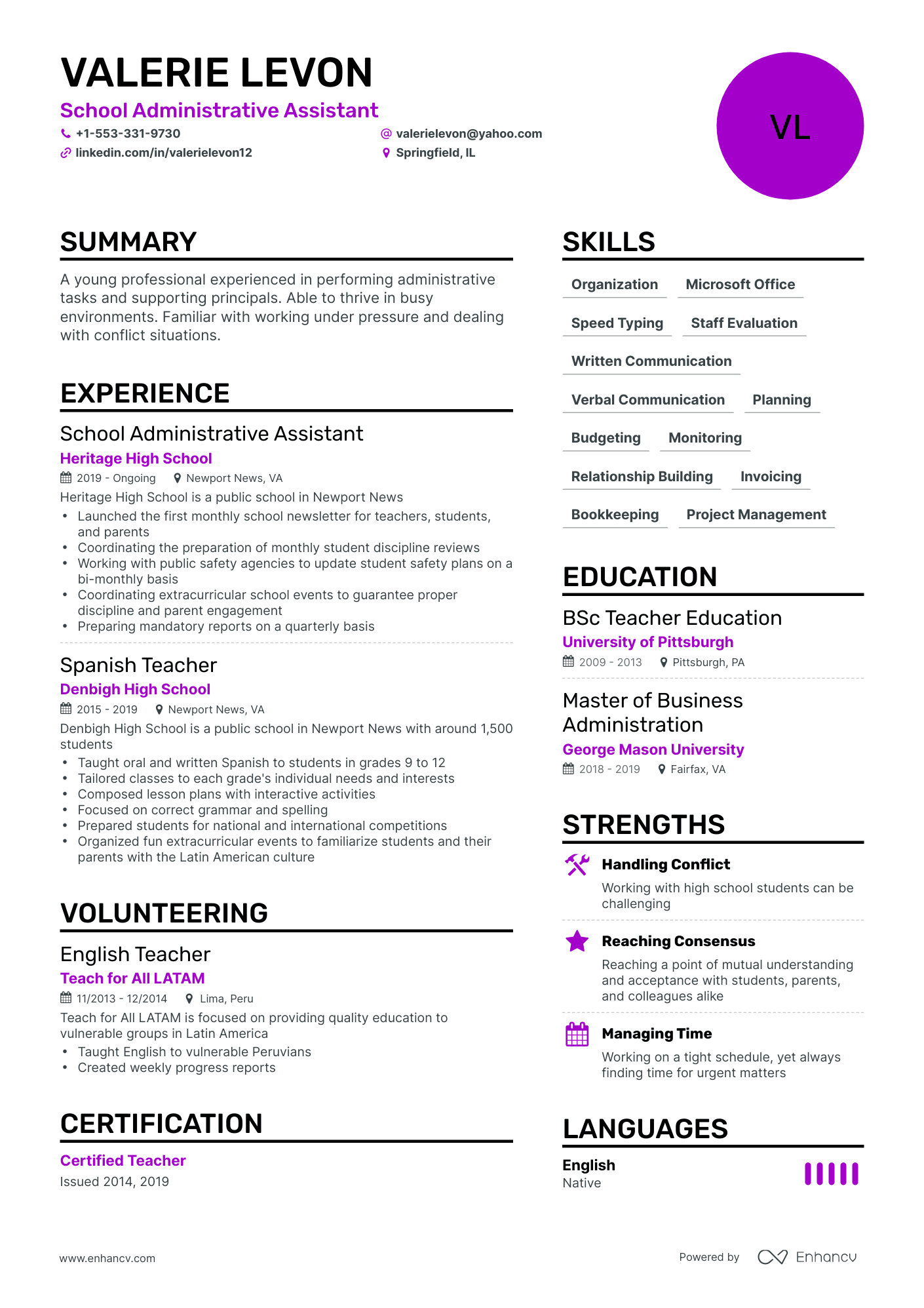5 School Administrative Assistant Resume Examples & Guide for 2023