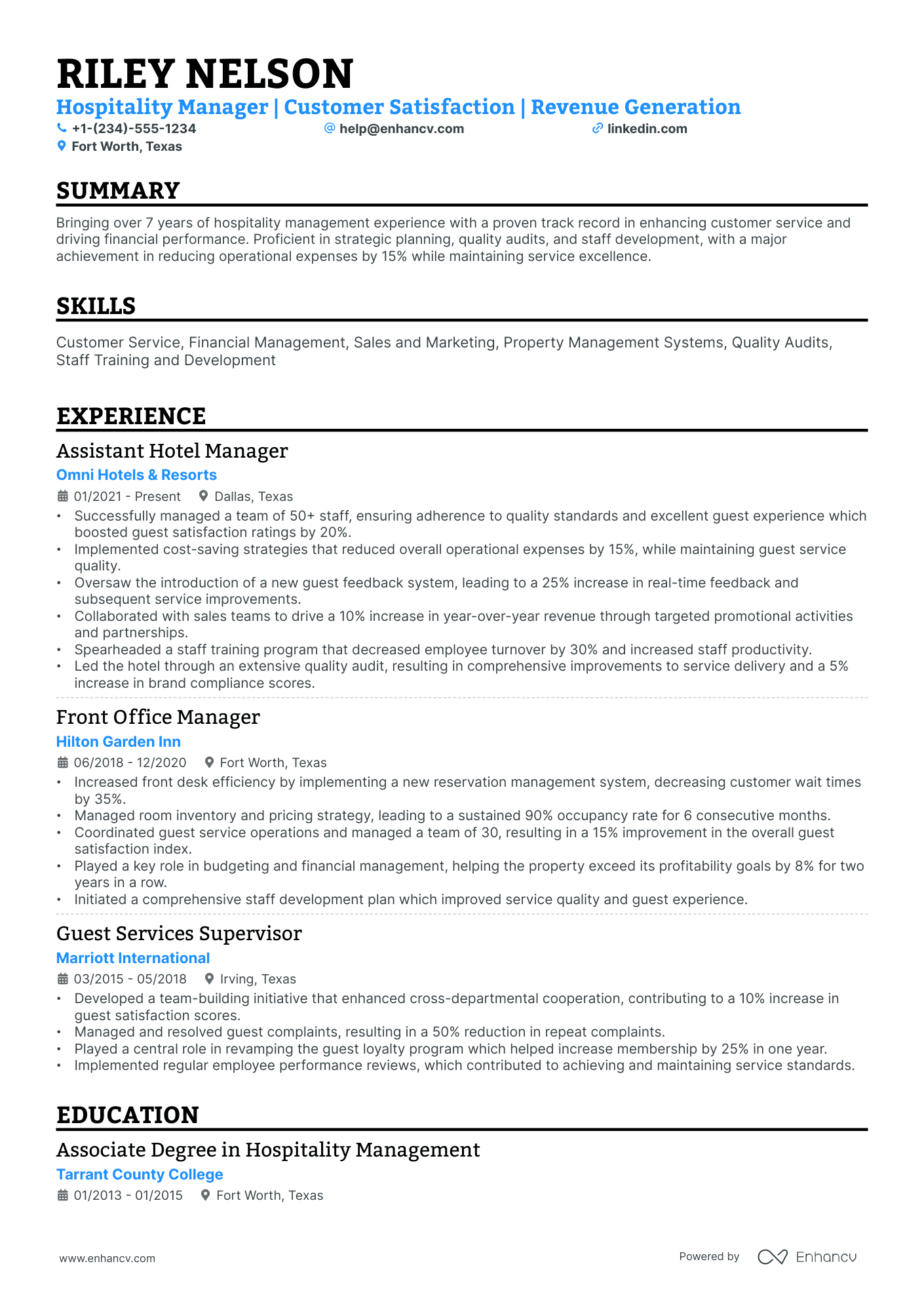 10 Assistant General Manager Resume Examples, Templates & Guide for 2026