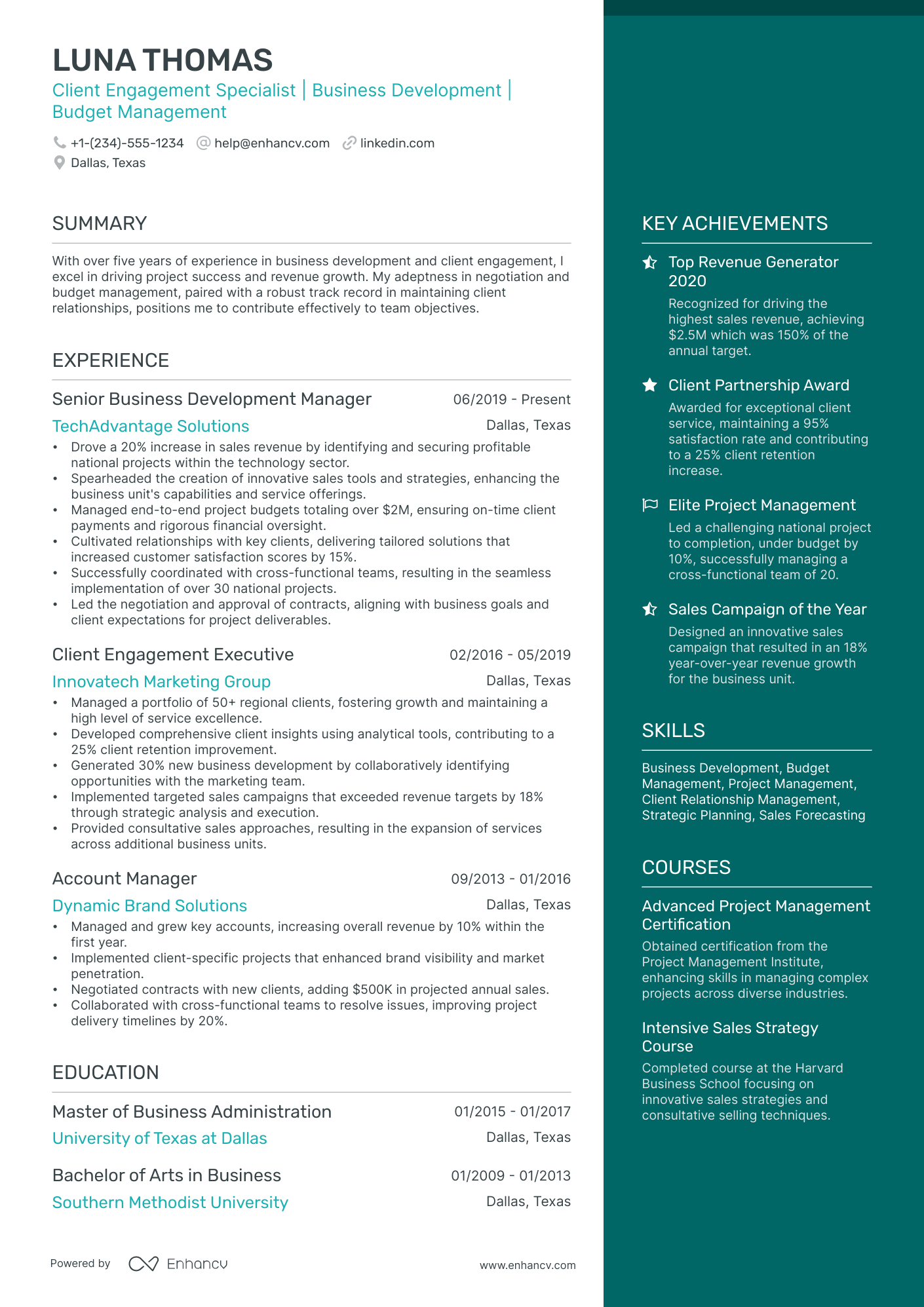 10 Client Engagement Manager Resume Examples & Guide for 2025