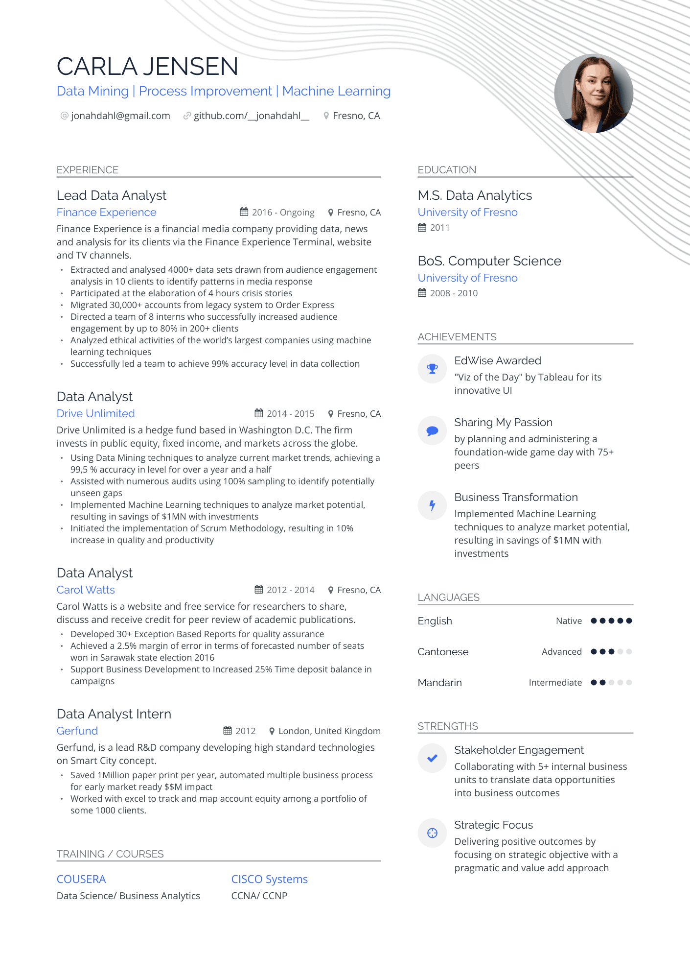 5 Data Mining Resume Examples & Guide for 2024