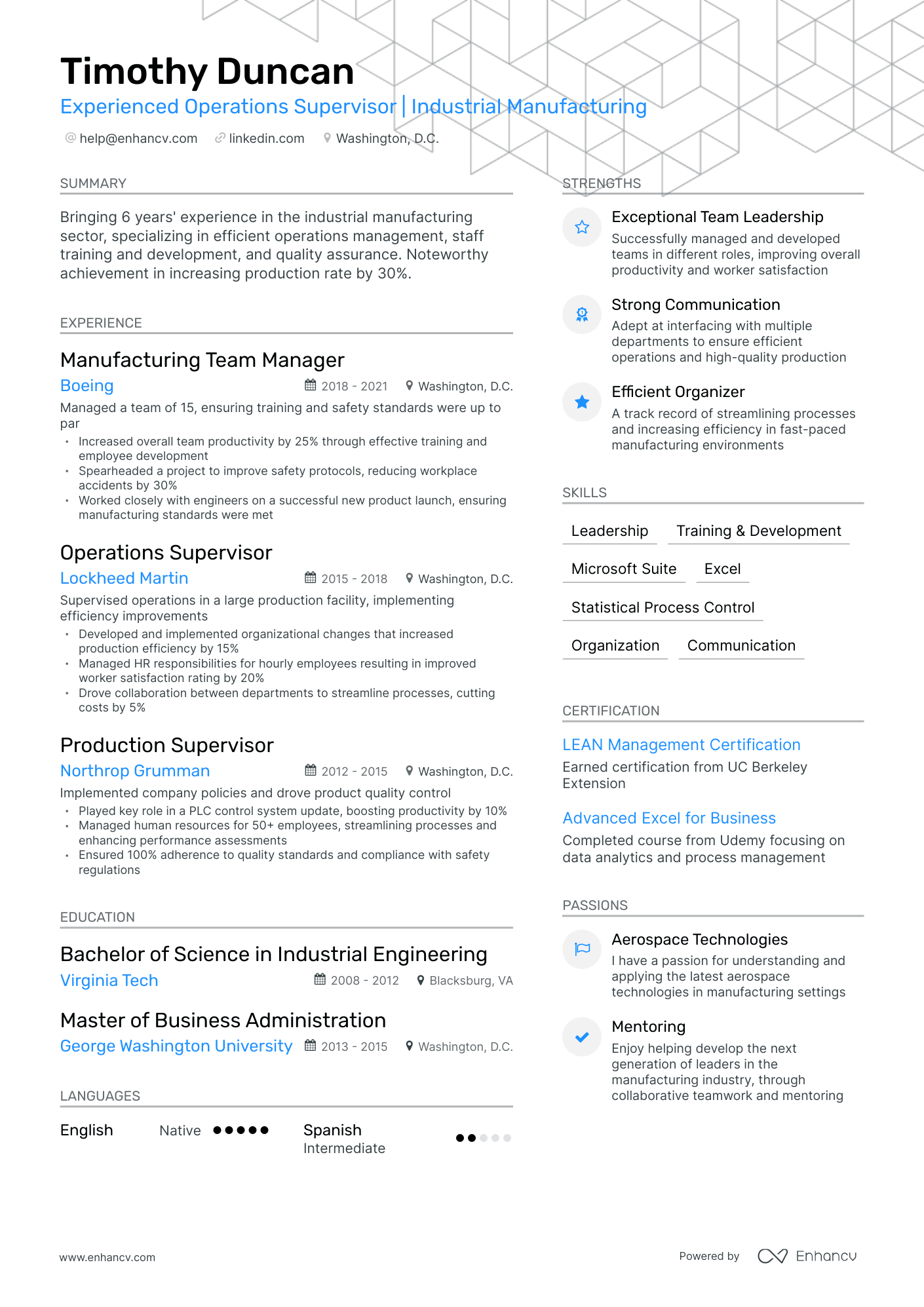 5 Operations Supervisor Resume Examples & Guide for 2024