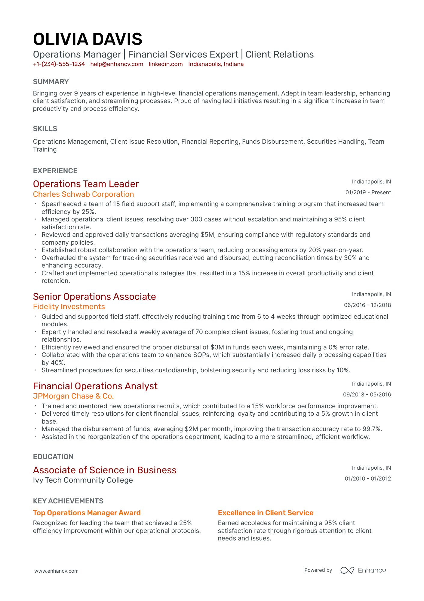 10 Assistant Operations Manager Resume Examples & Guide for 2026