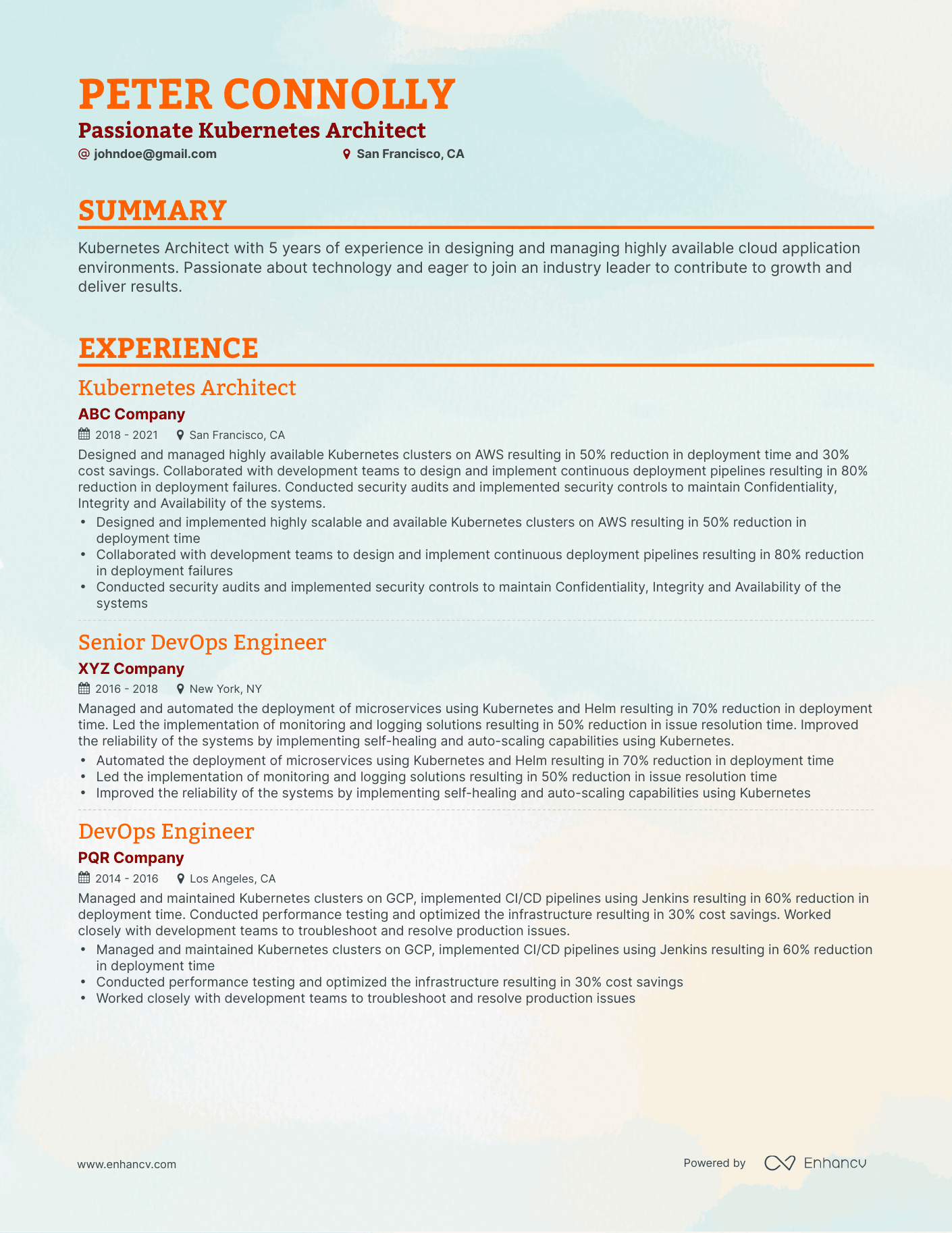 5 Kubernetes Resume Examples & Guide for 2023