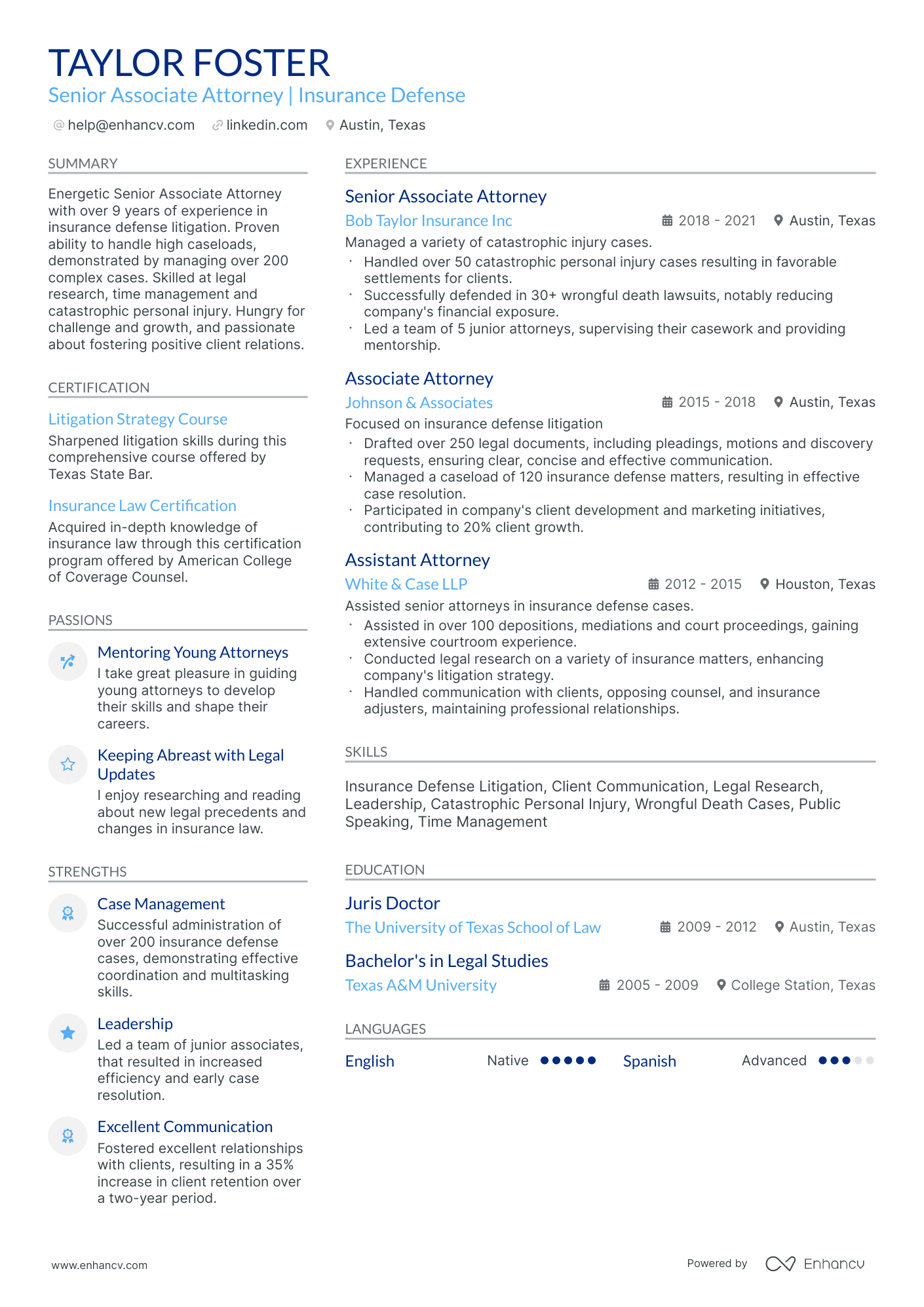 10 Associate Attorney Resume Examples & Guide for 2026