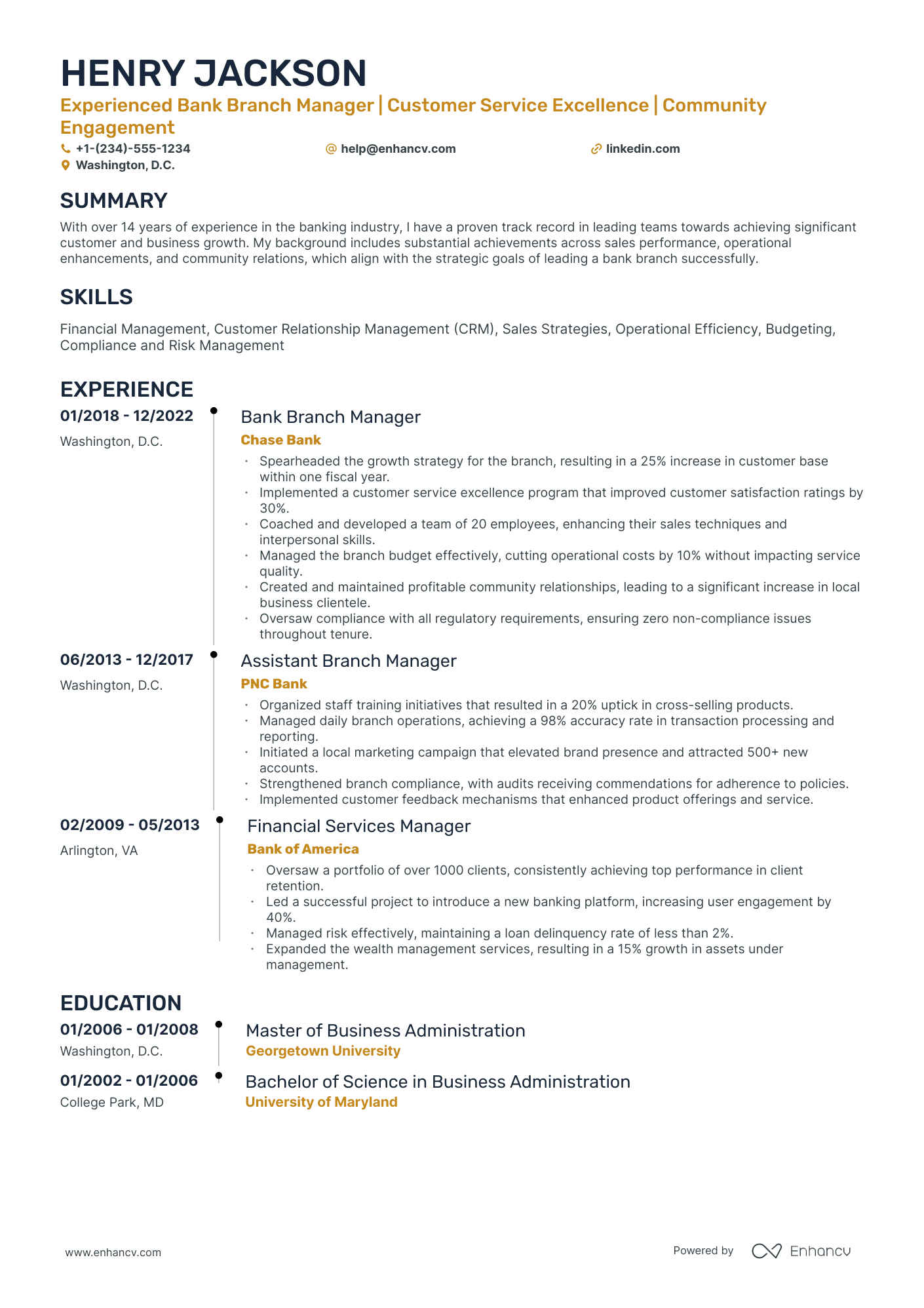 10 Bank Branch Manager Resume Examples & Guide for 2026