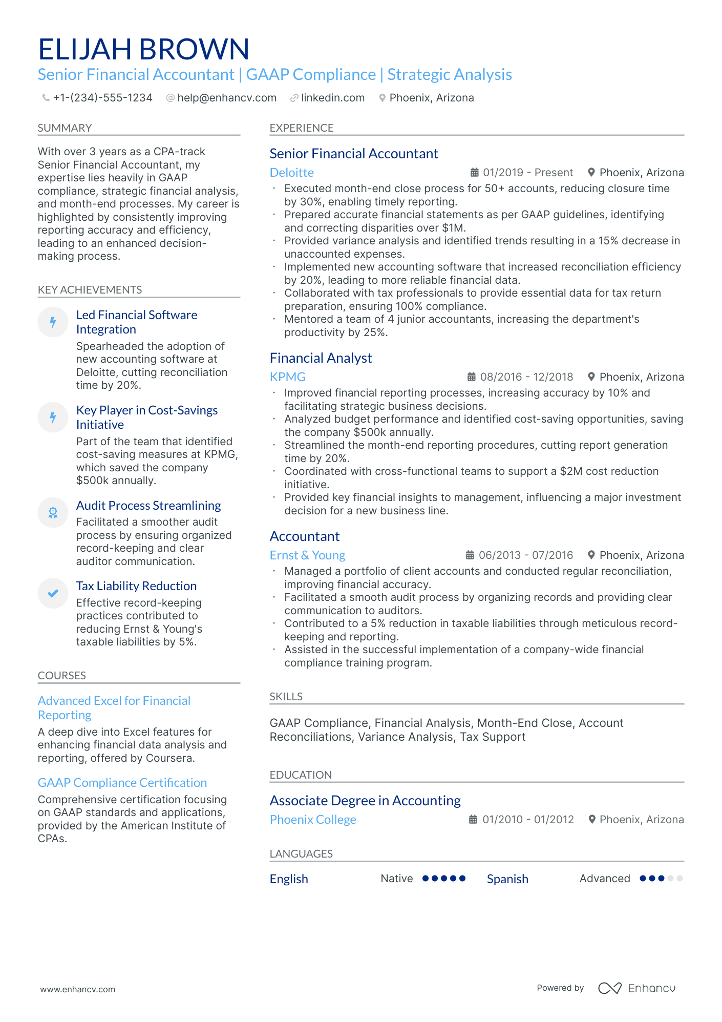 10 Financial Accounting Resume Examples & Guide for 2026