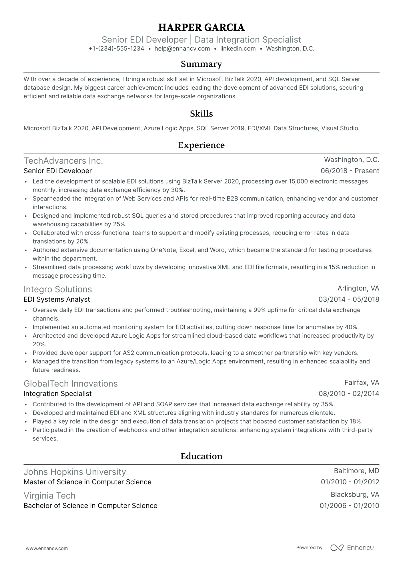 10 EDI Developer Resume Examples & Guide for 2025