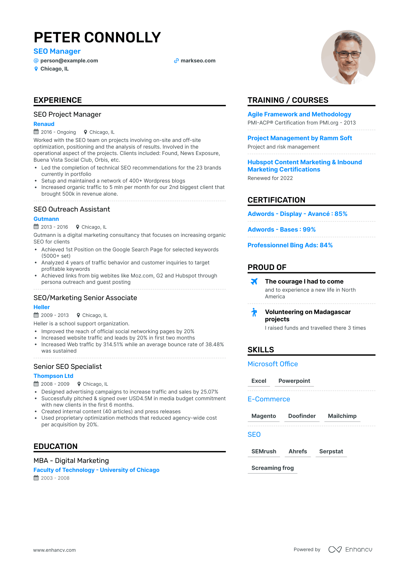 5 SEO Manager Resume Examples & Guide for 2024