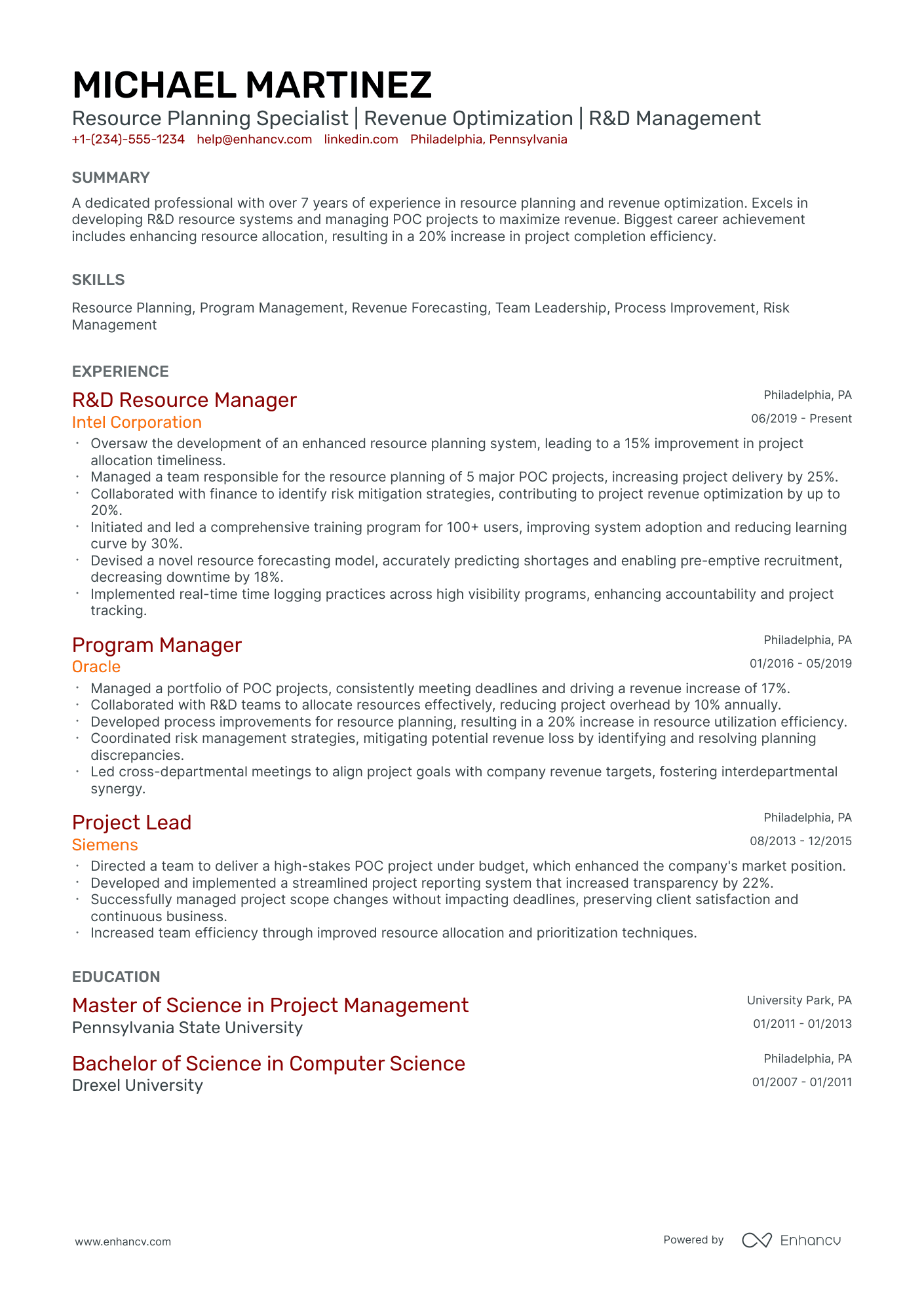 10 Principal Program Manager Resume Examples & Guide for 2026