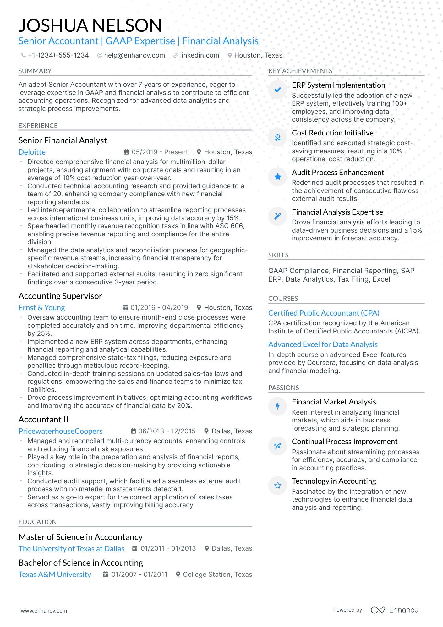 10 Management Accounting Resume Examples & Guide for 2026