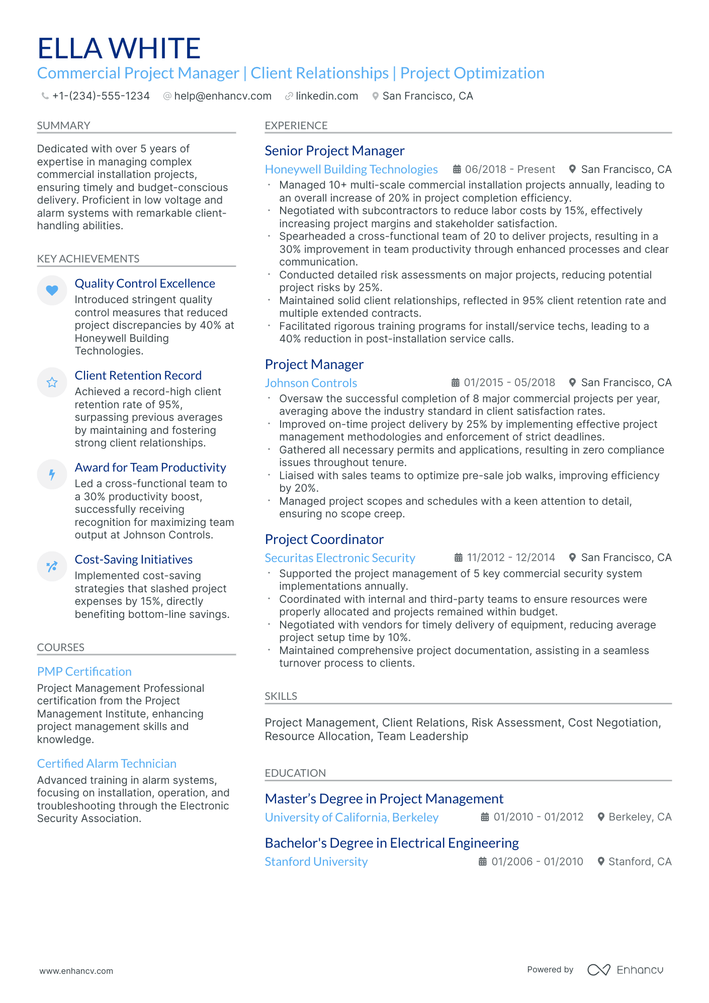 10 Commercial Project Manager Resume Examples & Guide for 2026