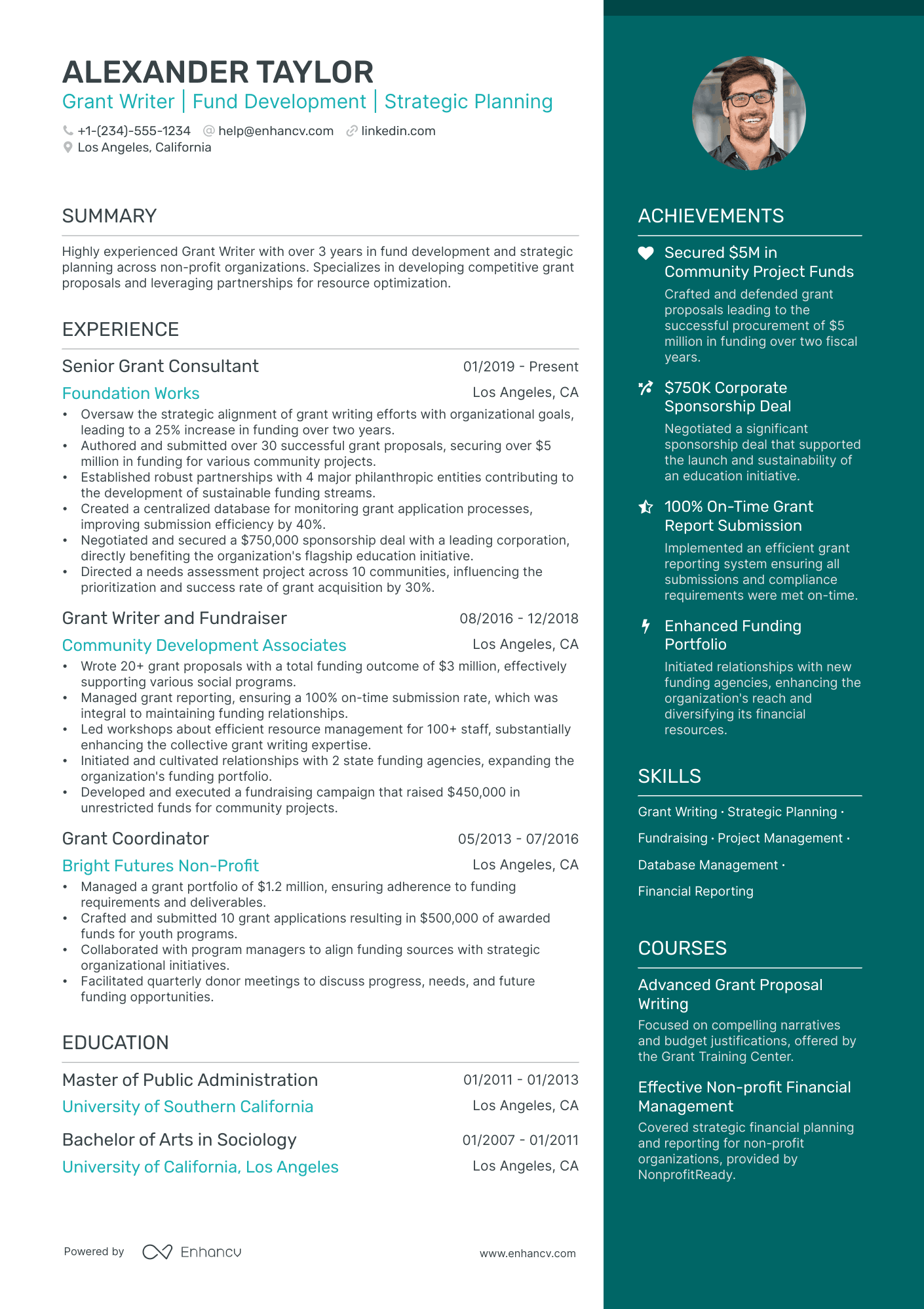 5 Grant Writer Resume Examples & Guide for 2024