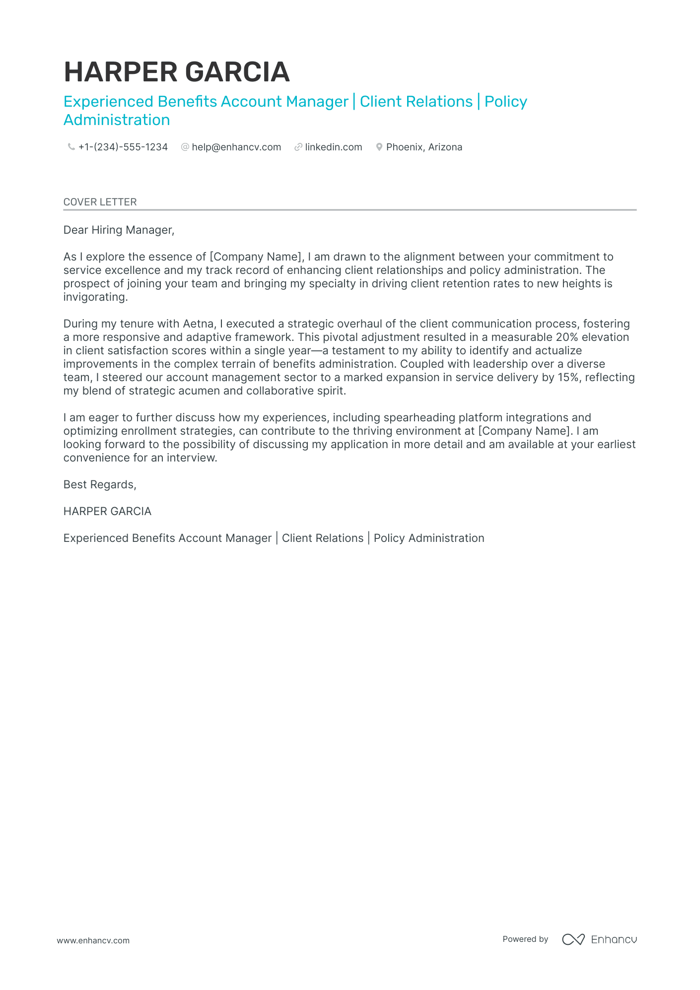 21 Professional Account Manager Cover Letter Examples and Template for ...