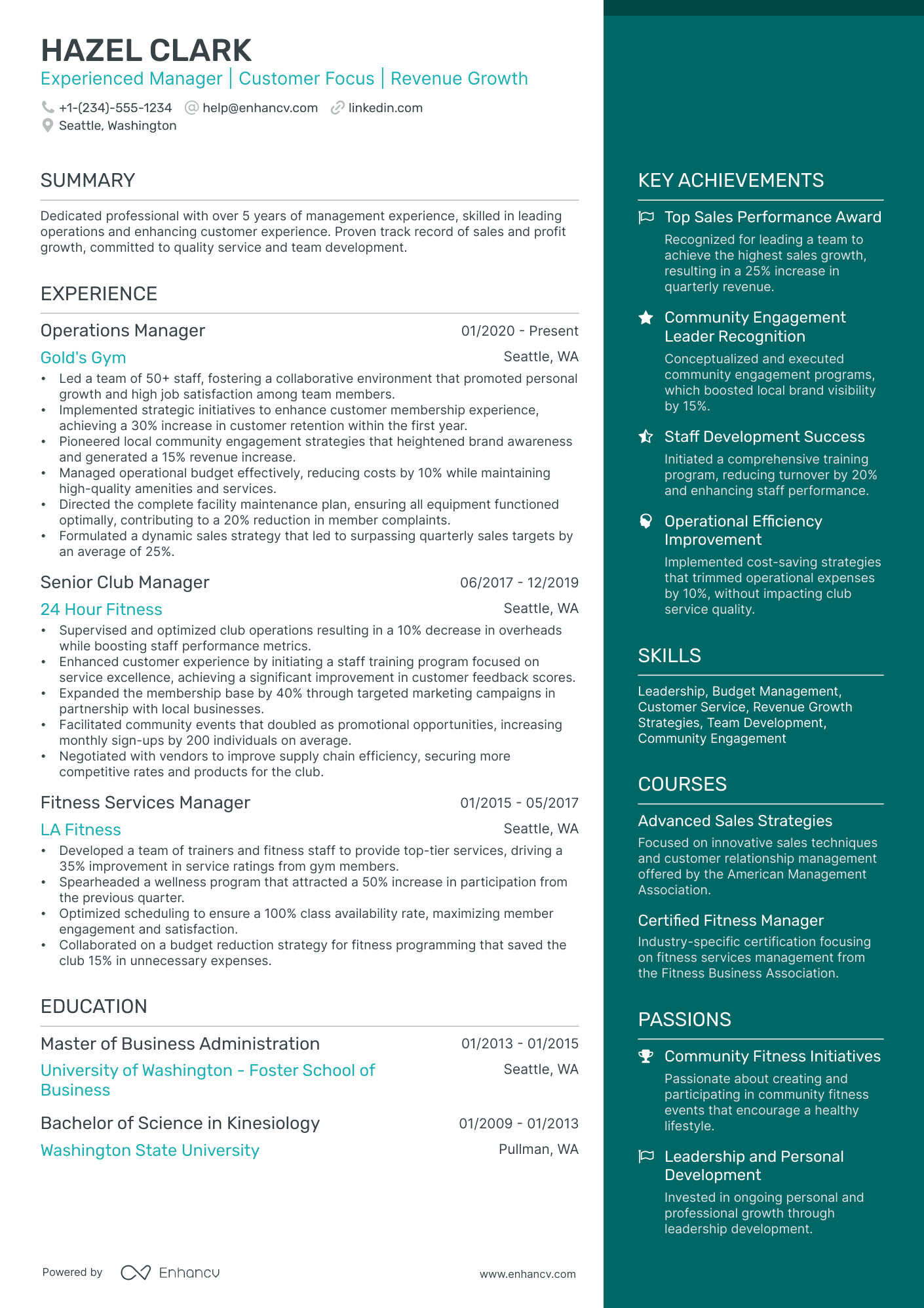 10 Club Manager Resume Examples & Guide for 2026