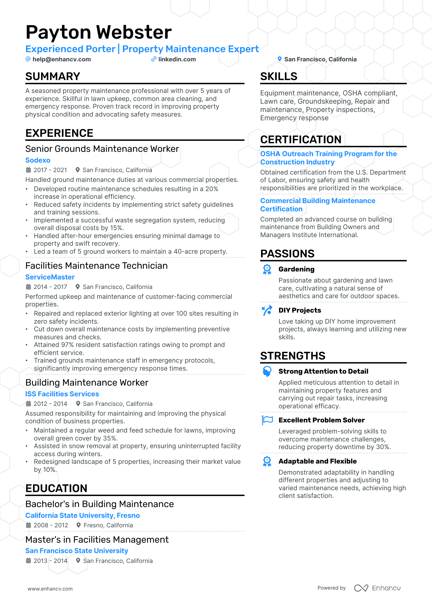 10 Porter Resume Examples & Guide for 2025