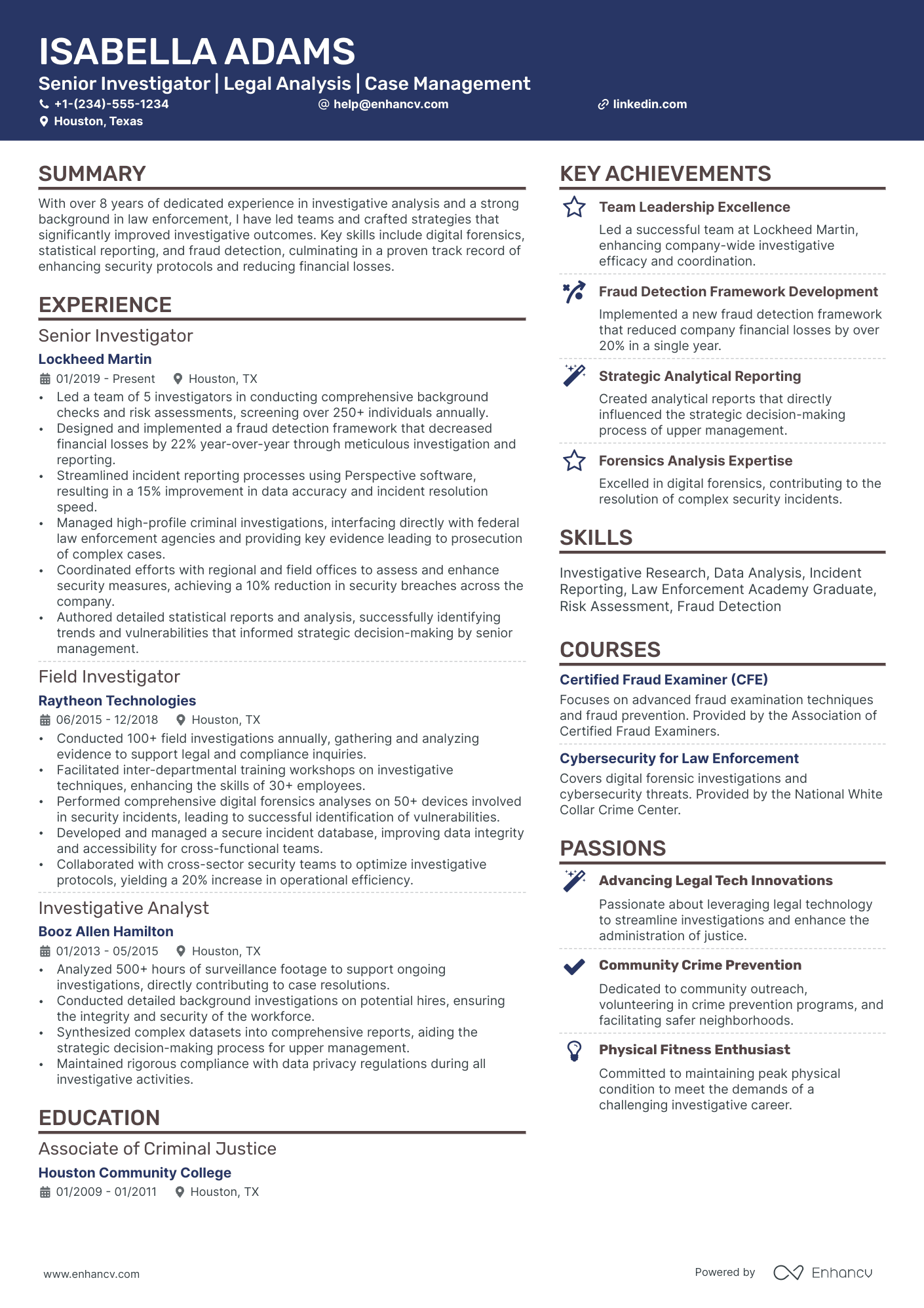 10 Investigator Resume Examples & Guide for 2026