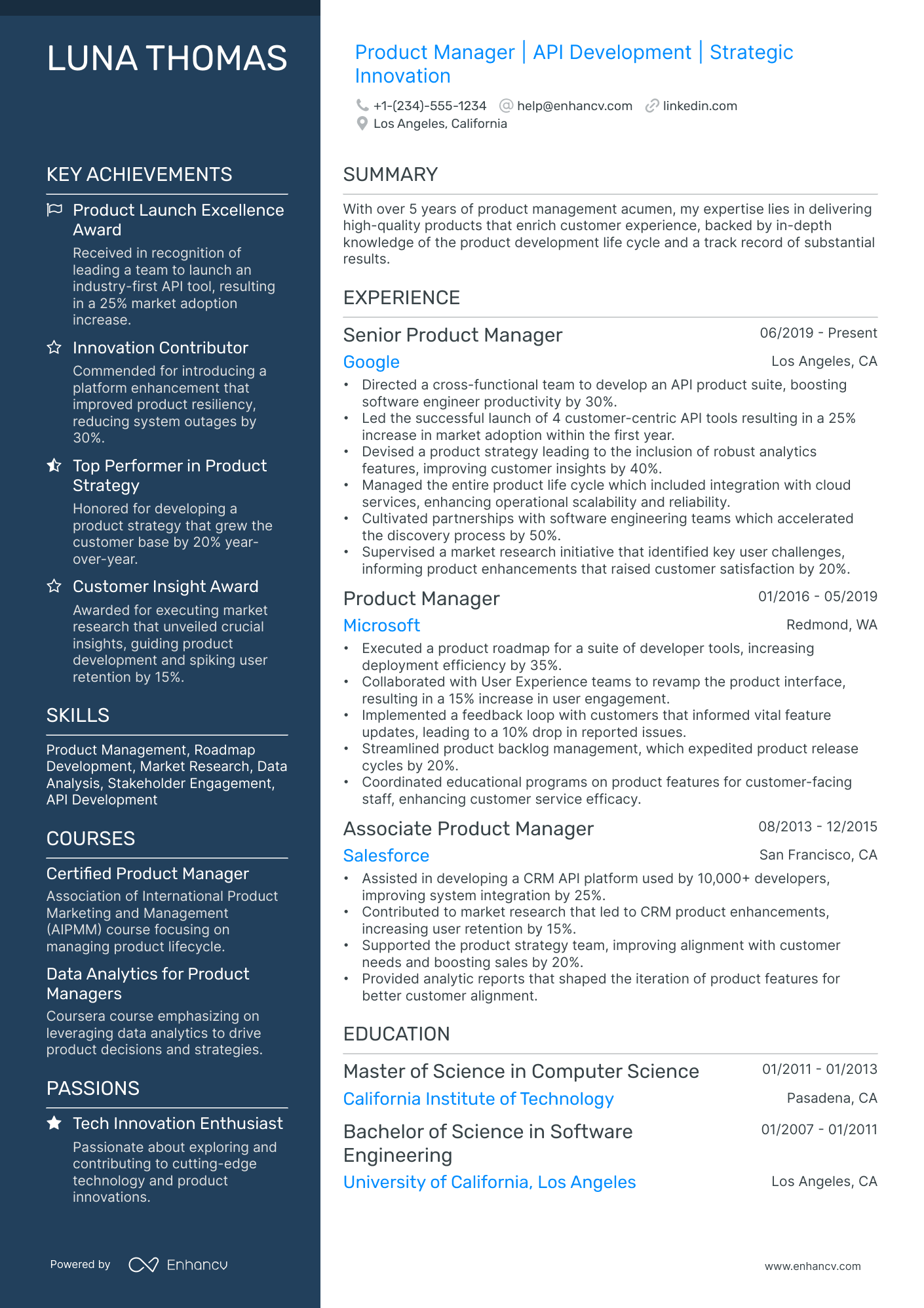 10 API Product Manager Resume Examples & Guide for 2026