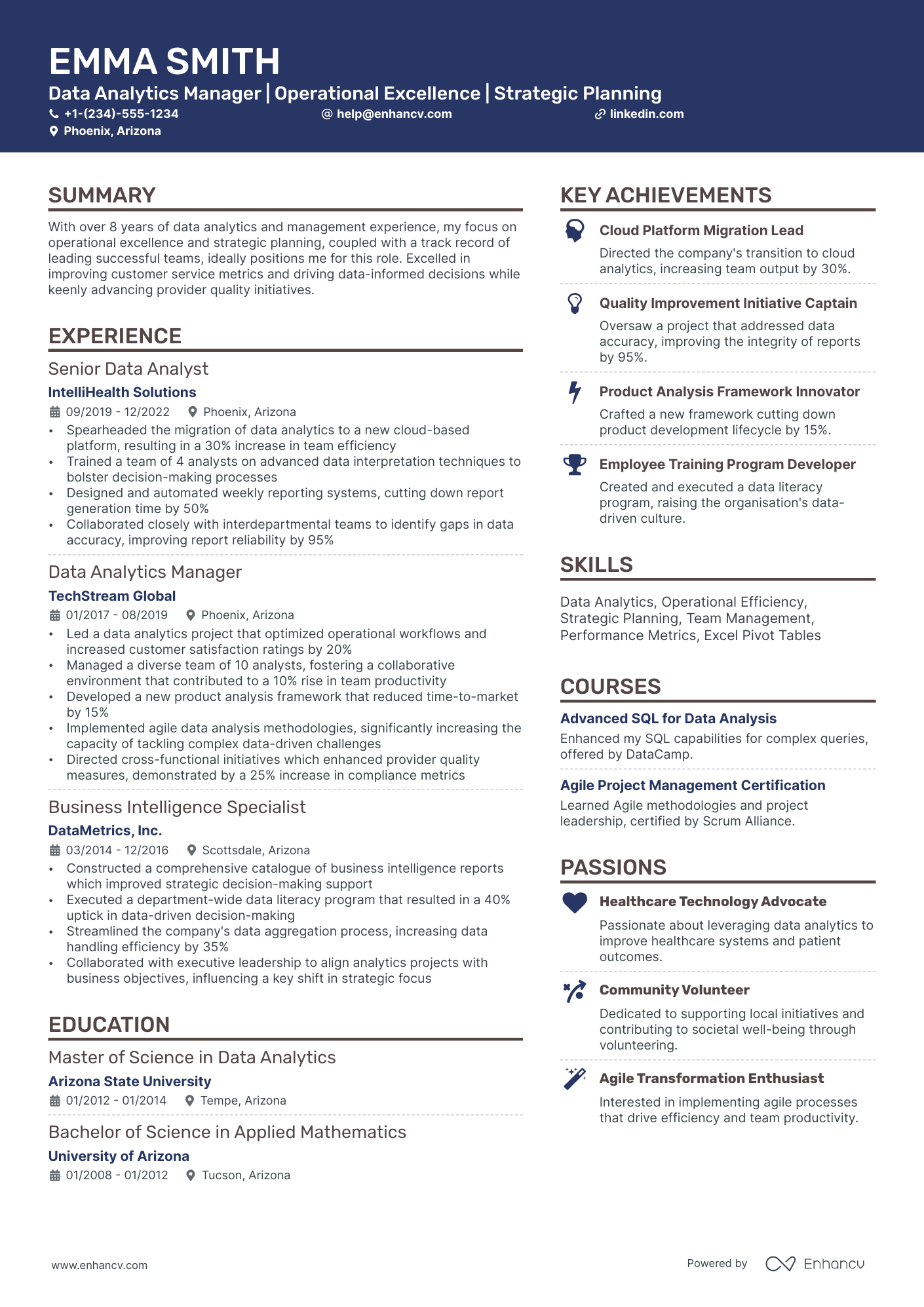 10 Analytics Manager Resume Examples & Guide for 2026